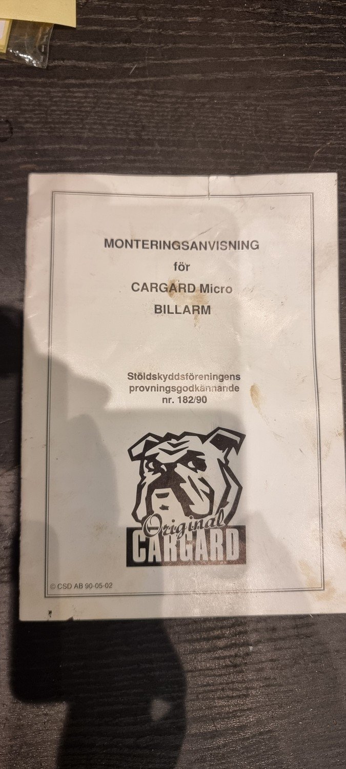 Se produkter som liknar Cargard monteringsanvisning på Tradera (675121679)