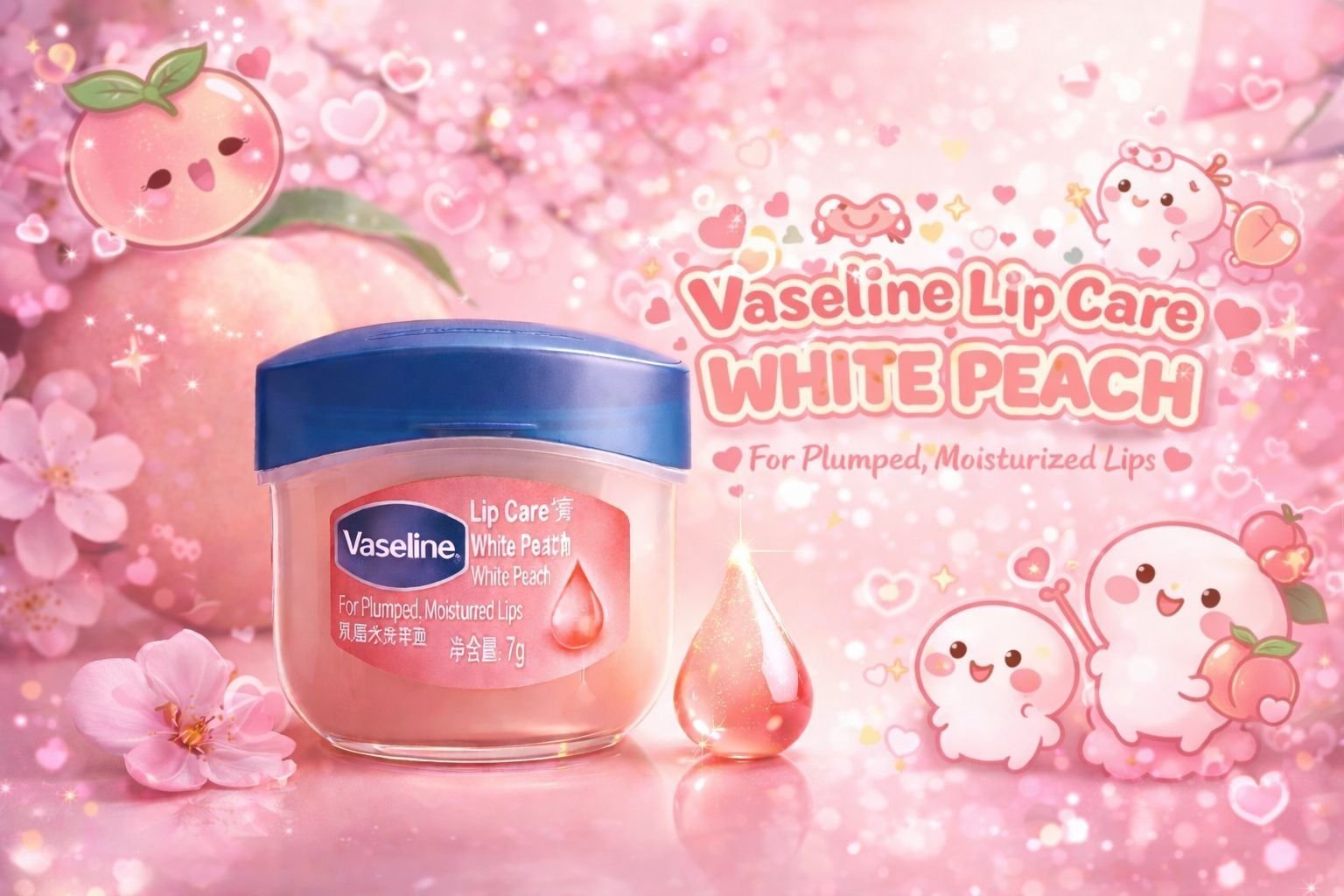 Vaseline Lip Care White Peach Läppbalsam Vaseli.. | Köp på Tradera ...