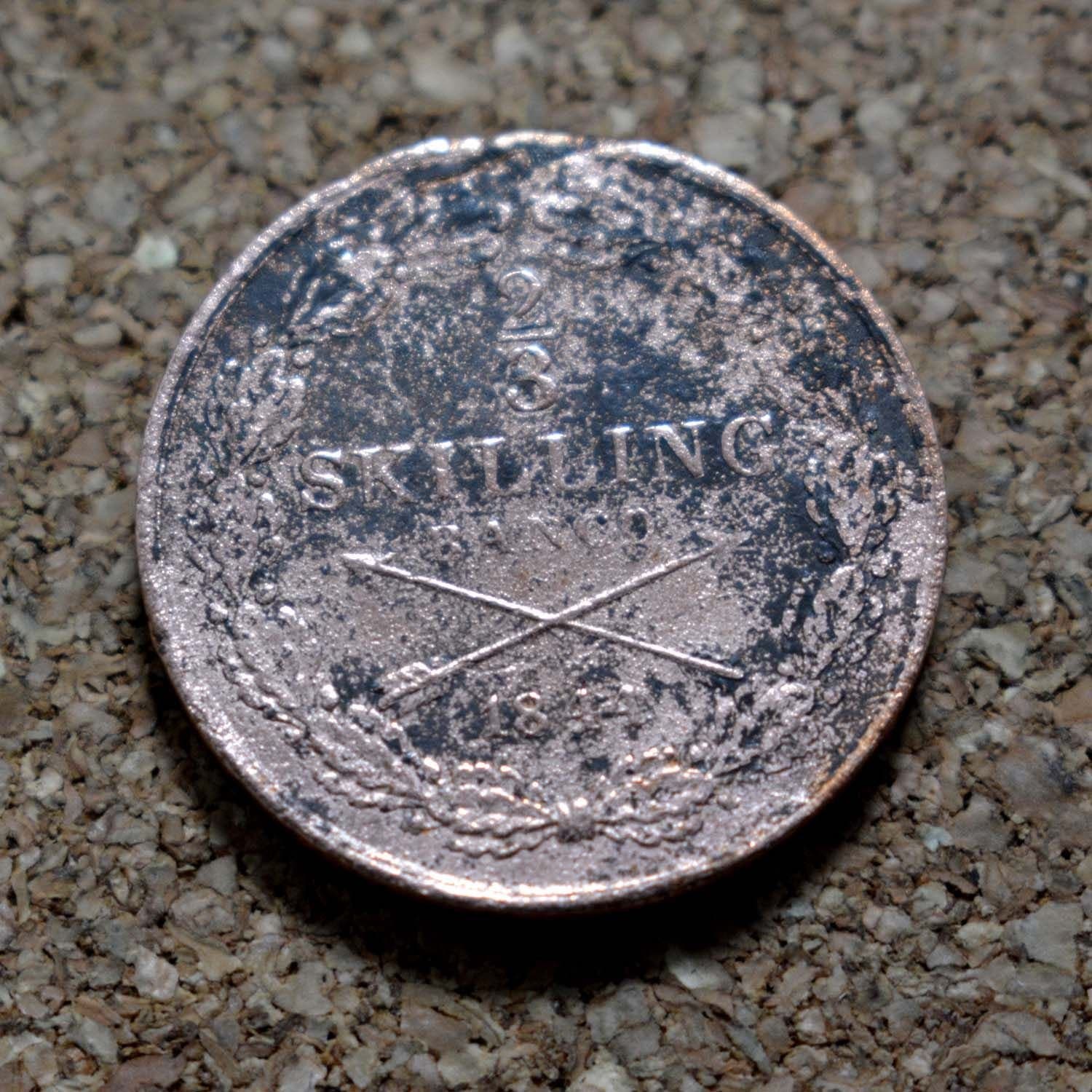 Sverige 1844 Mynt 2/3 Skilling OI Kv.6 | Köp på Tradera (694015396)