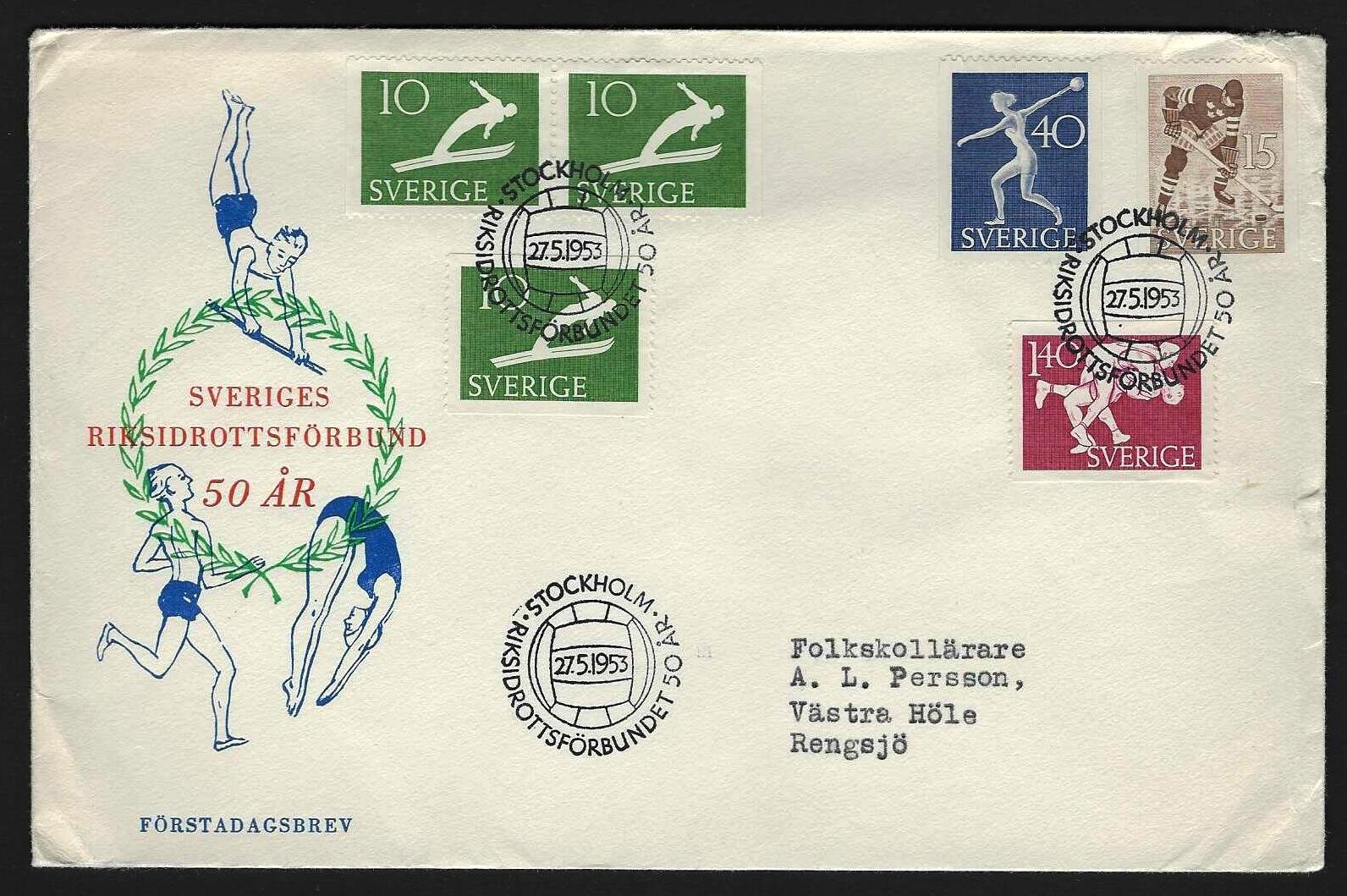 FDC Riksidrottsförbundet 50 år.. | Köp från EtaksStamps på Tradera ...