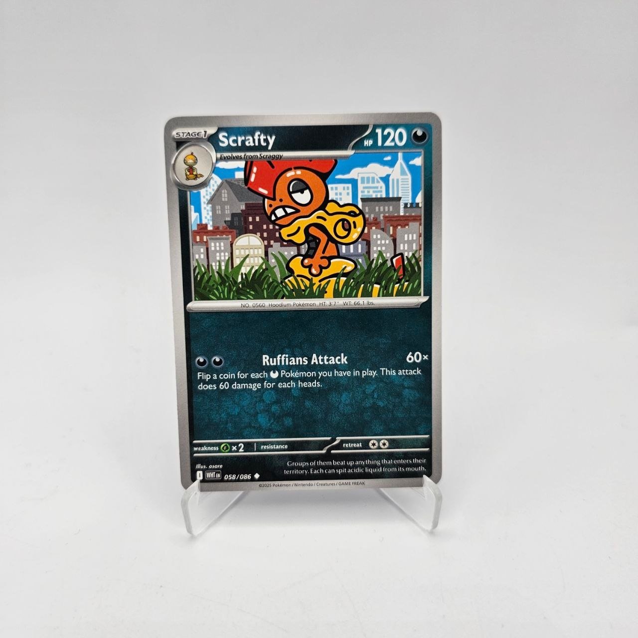 Scrafty 058/086 White Flare WHT, Pokémon TCG 2025 | Köp på Tradera ...
