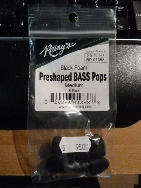 Flugbindning - Black Foam Preshaped Bass Pops M.. | Köp på Tradera ...