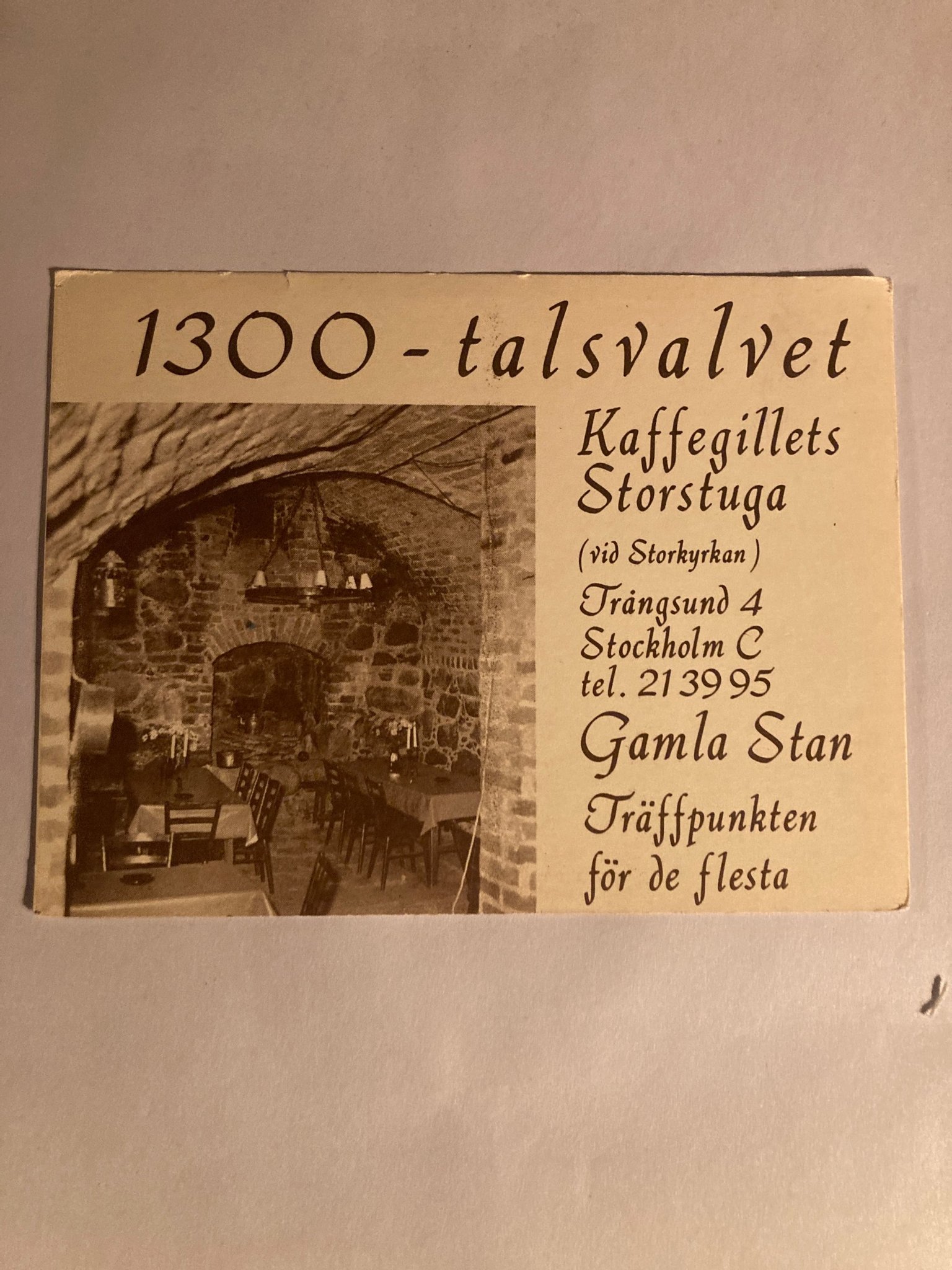 1300-talsvalvet Kaffegillets Storstuga Gamla Stan | Köp på Tradera ...