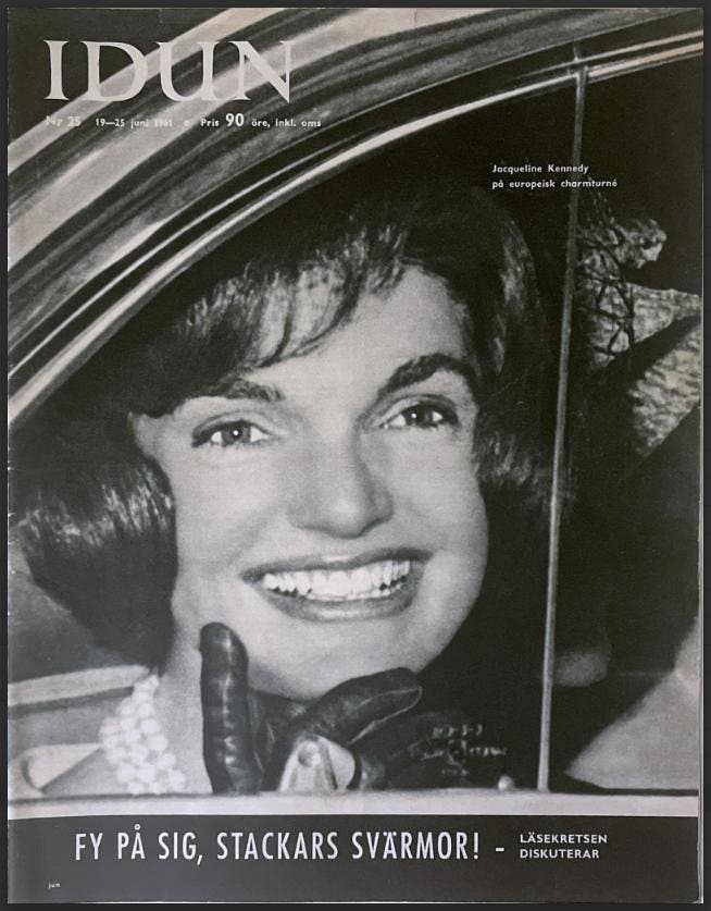 Idun nr 25 1961 Strömstad, Jackie Kennedy, Alic.. | Köp på Tradera ...