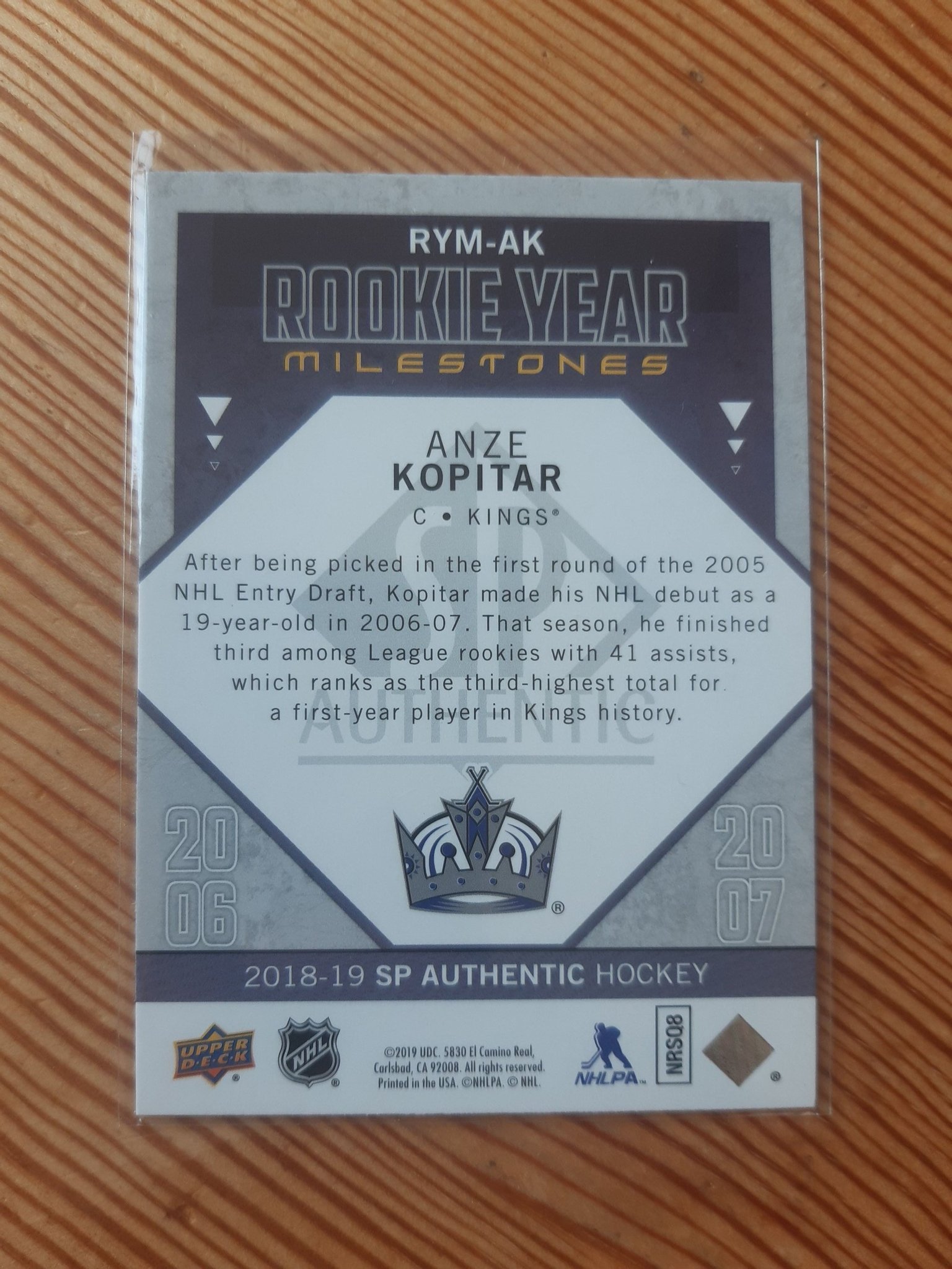 2018-19 SP Authentic Anze Kopitar Rookie Year M.. | Köp på Tradera ...