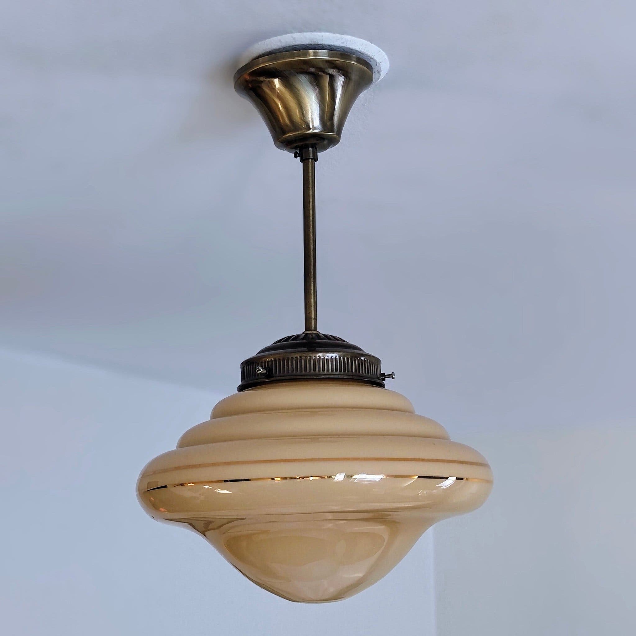 Taklampa - Art deco - K-FAB - Glaskupa 25 cm | Köp på Tradera (661551013)