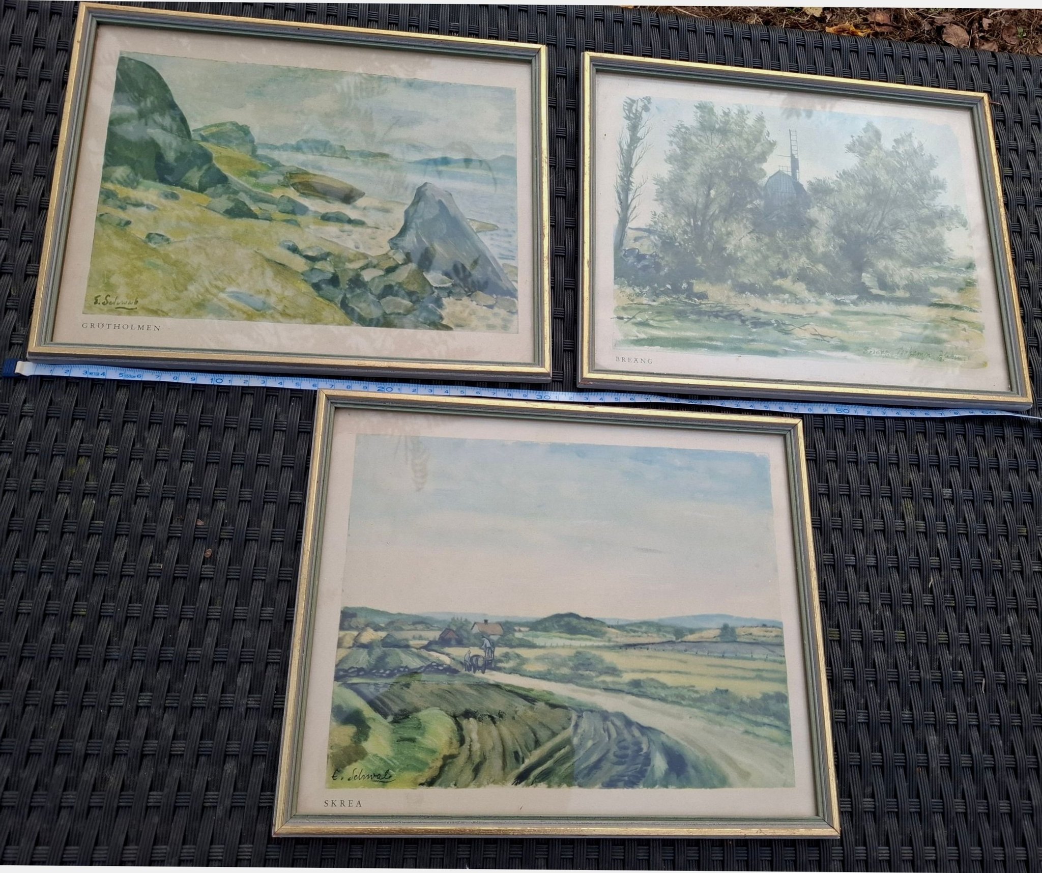 Äldre tavlor 3st, målade, skrea, grötholmen & b.. | Köp på Tradera ...