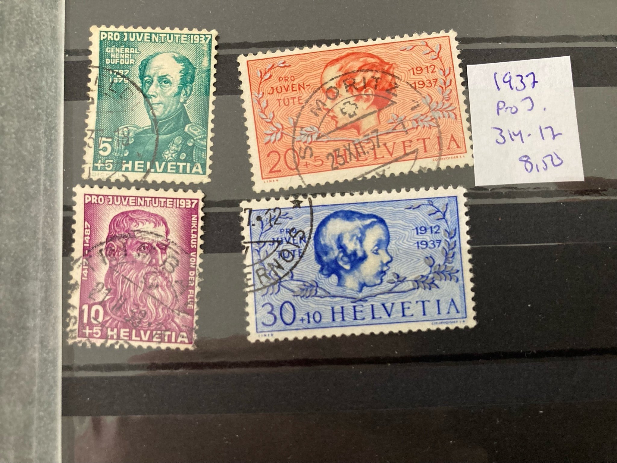 Schweiz 1937 pro juvente 314-17 stämplat mi 8,5.. | Köp på Tradera ...