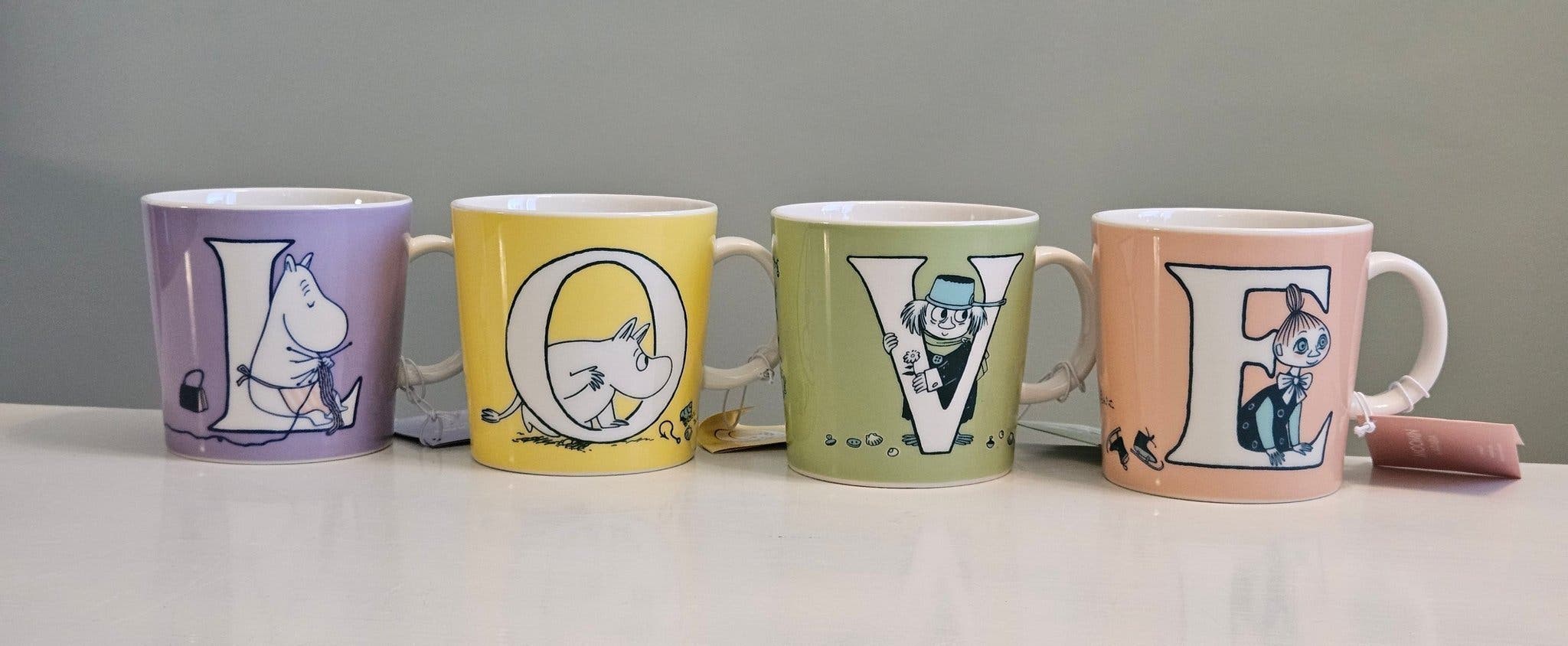 4 NYA MUMINMUGGAR ABC-mugg MUMIN MUGG MUMINMUGG.. | Köp på Tradera ...