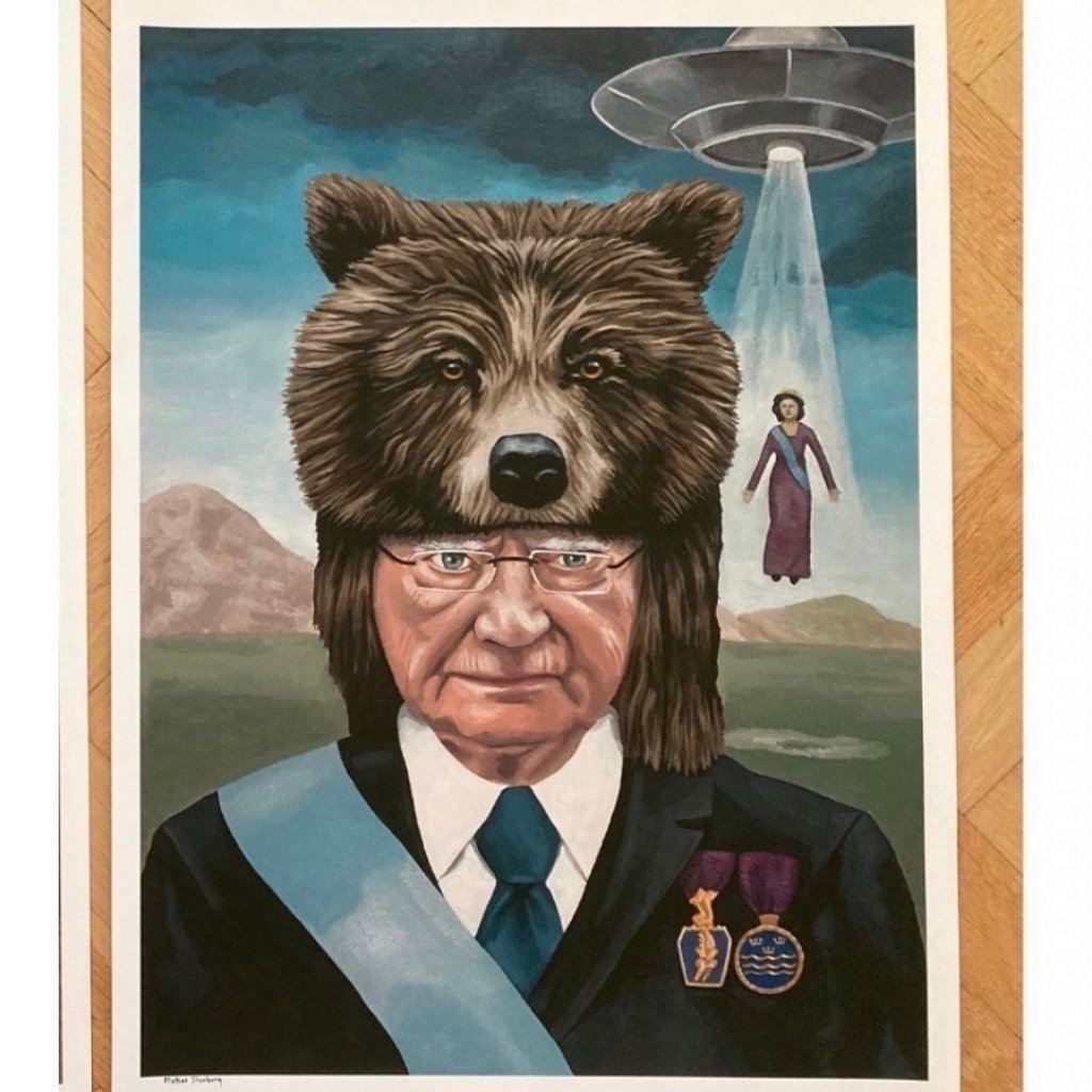 Kung Carl XVI Gustaf. Fine art Giclée. Mattias .. | Köp på Tradera ...