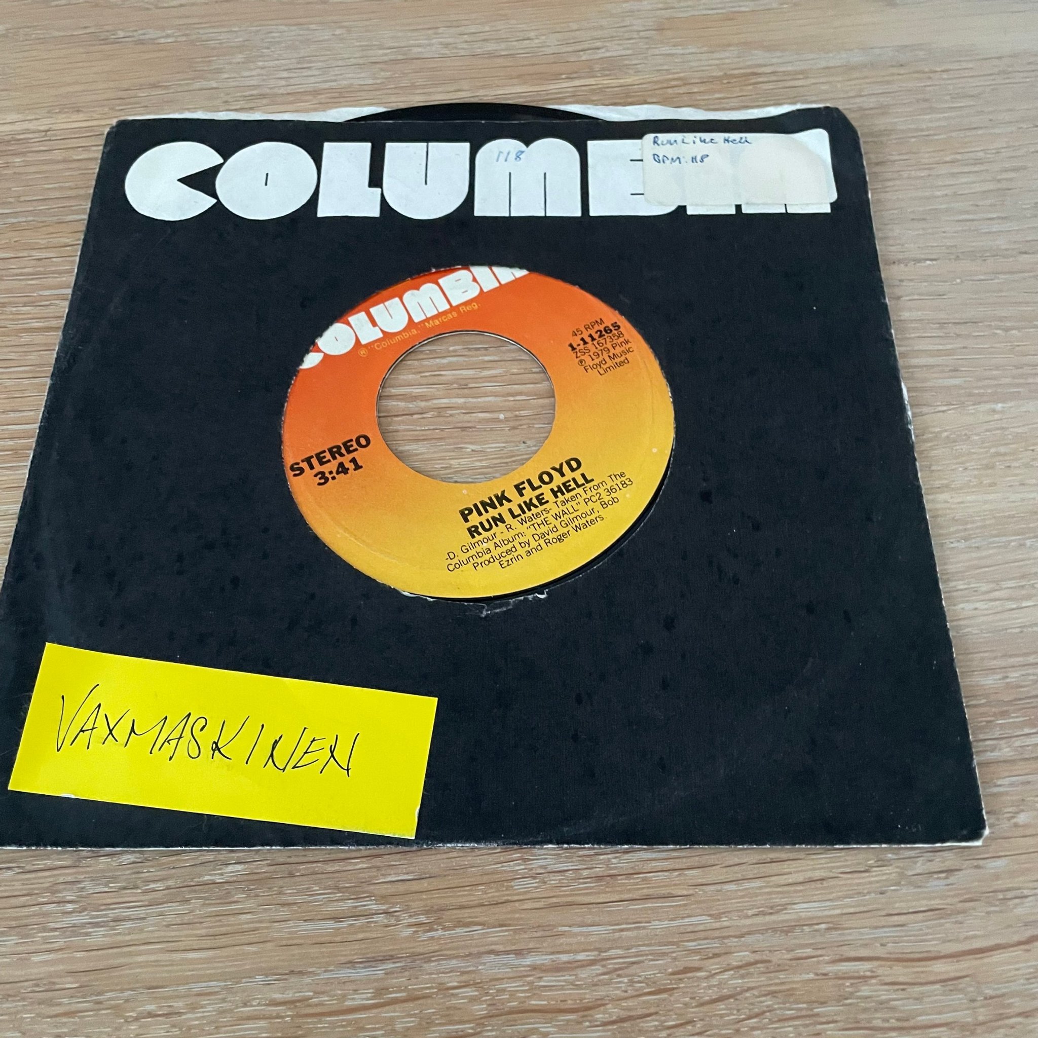 PINK FLOYD-Run Like Hell+1 (7", 1980, USA) | Köp på Tradera (711776158)