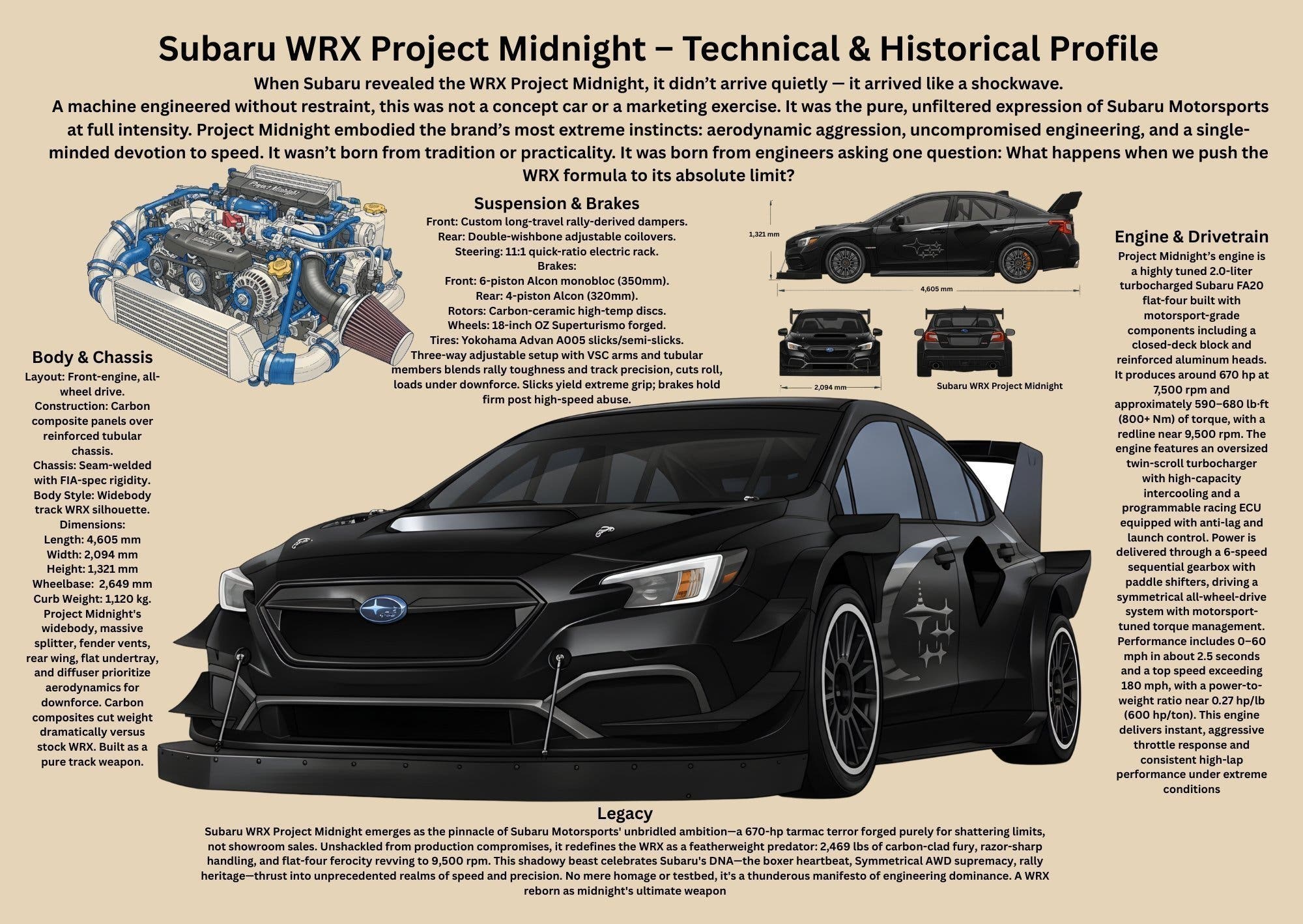 A3 poster Subaru WRX Project Midnight | Köp på Tradera (709944589)