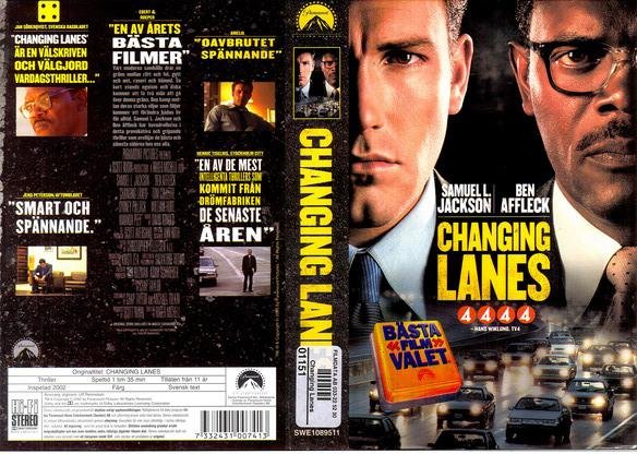 CHANGING LANES (VHS) | Köp från Boa-skivakuten på Tradera (643158467)