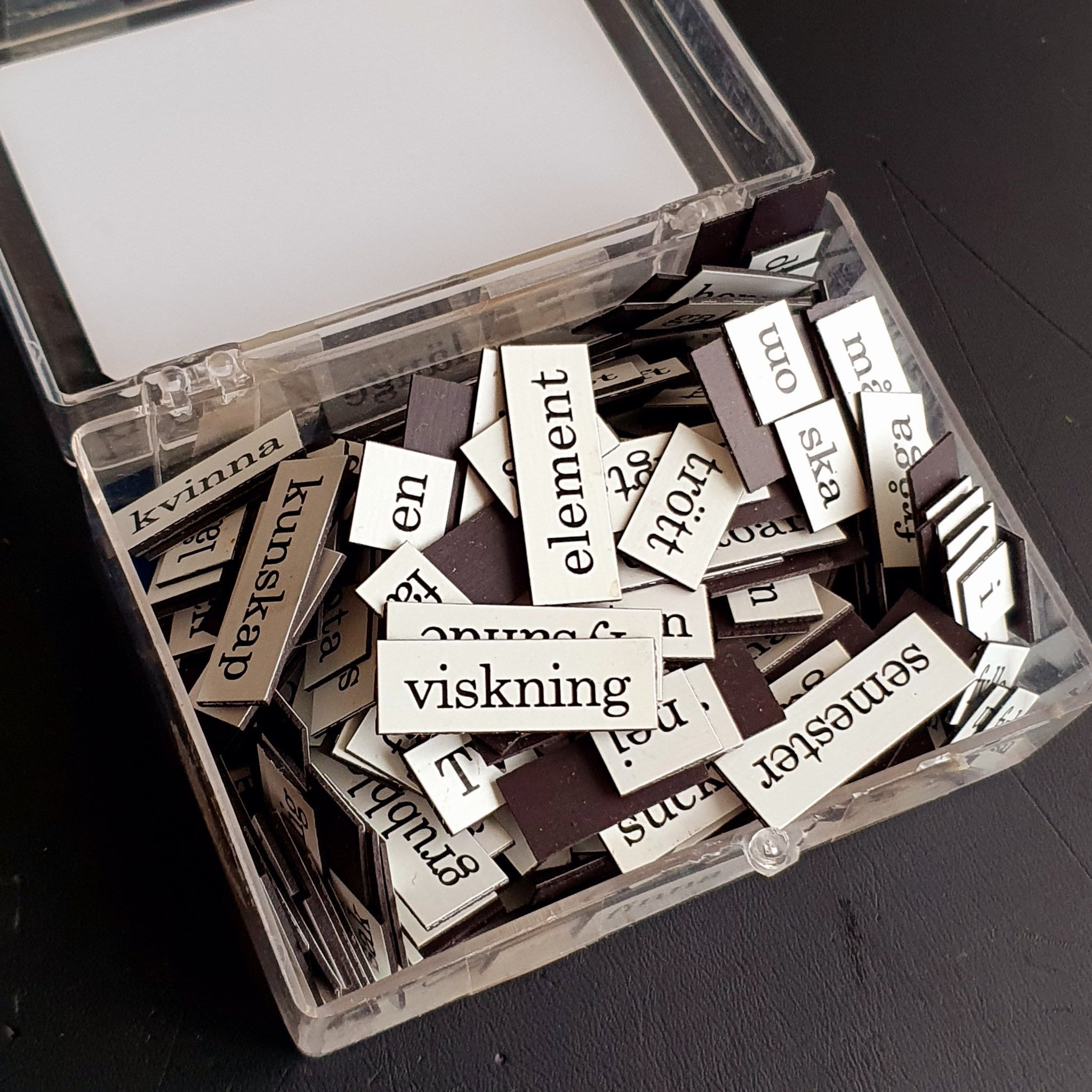 Retro 90-tal KYLSKÅPSPOESI ord på små magneter .. (408329253) ᐈ Köp på ...