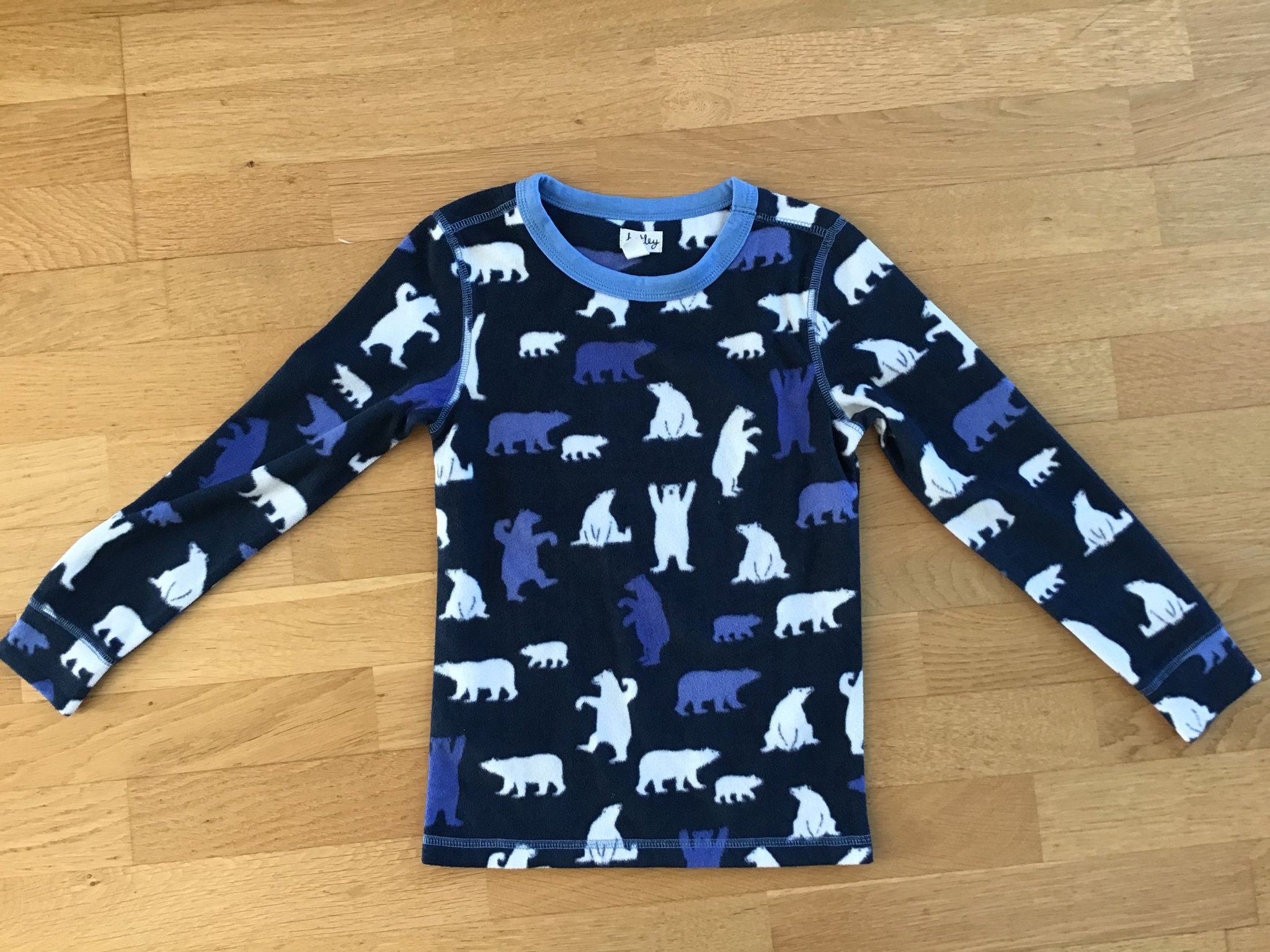 Hatley stl 7 ny blå tröja fleecetraöjs med björ.. | Köp på Tradera (699061321)