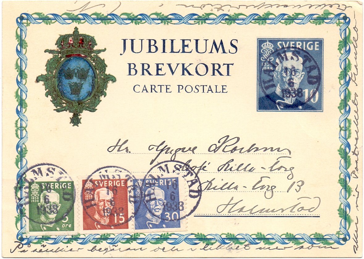 FDC 16/6 38, jubileumsbrevkort st.. | Köp från nilsfrim på Tradera ...