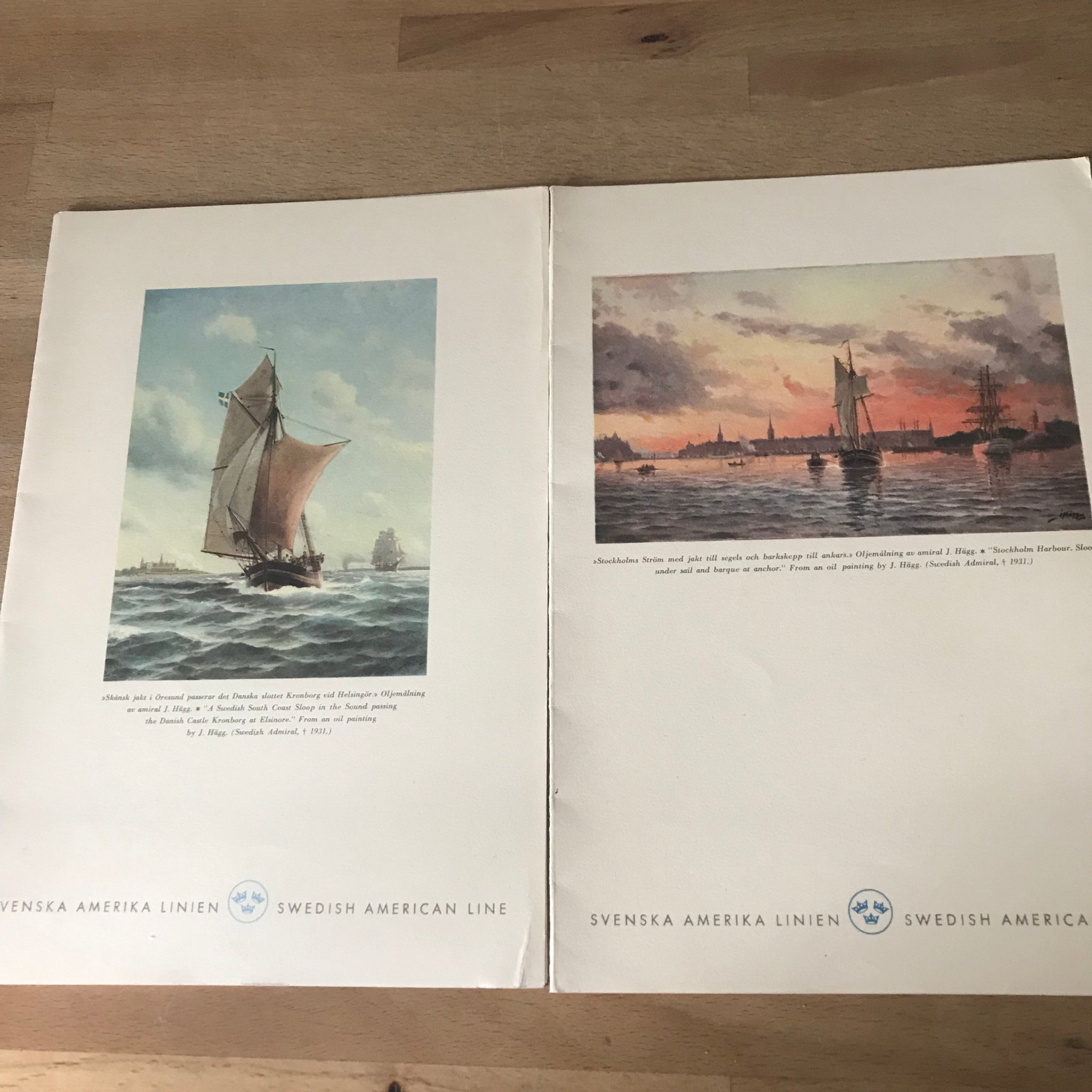 Två menyer från Svenska Amerikalinjens skepp "S.. | Köp på Tradera ...