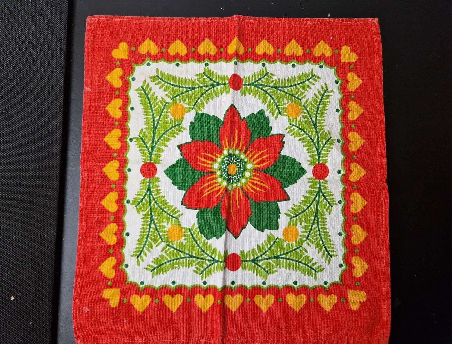 Fin liten duk julduk tryck RETRO VINTAGE 70-tal | Köp på Tradera ...