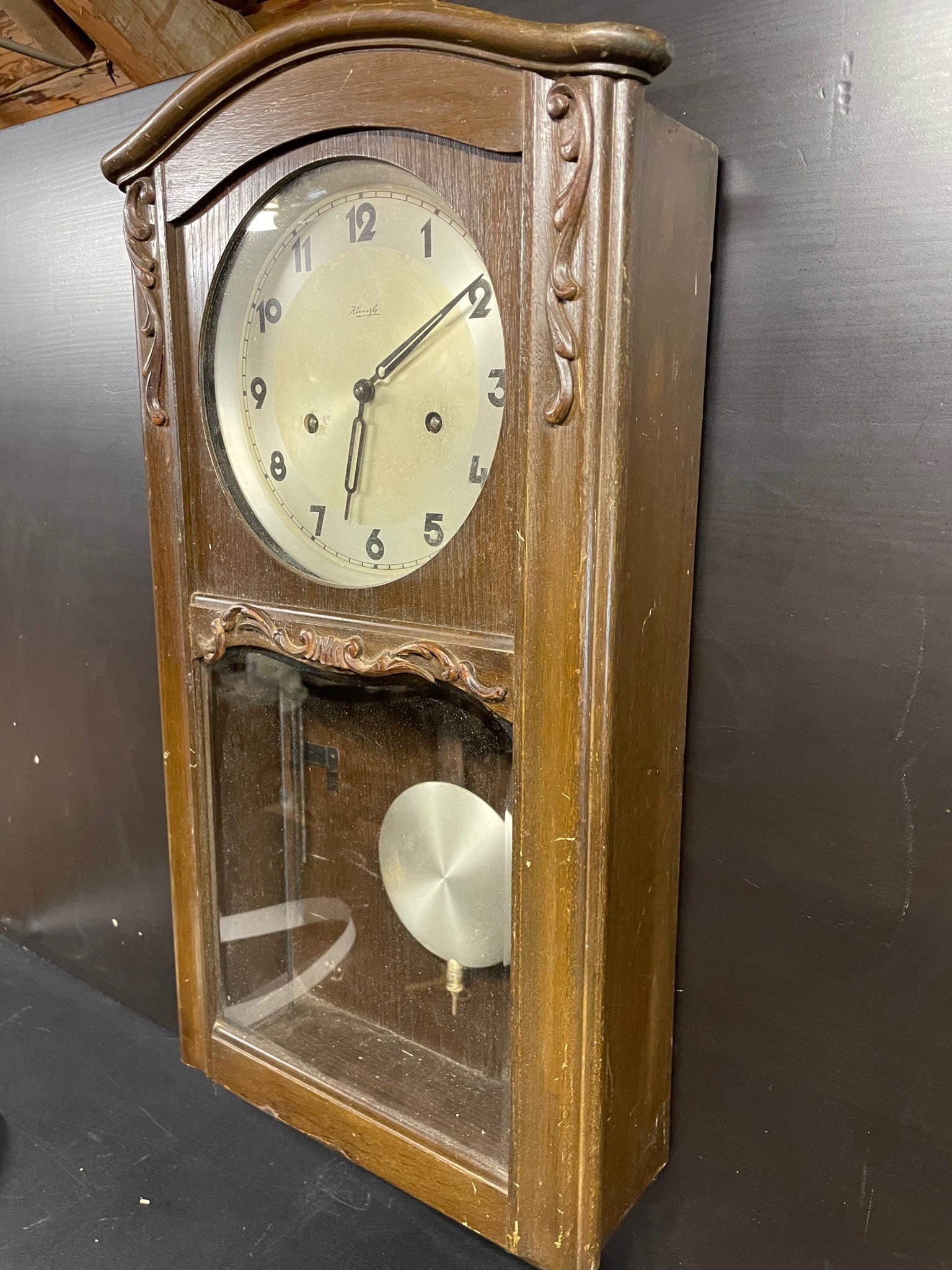 Gammal väggklocka Ek, VÄGGUR, Kienzle, 1900-tal. | Köp på Tradera ...