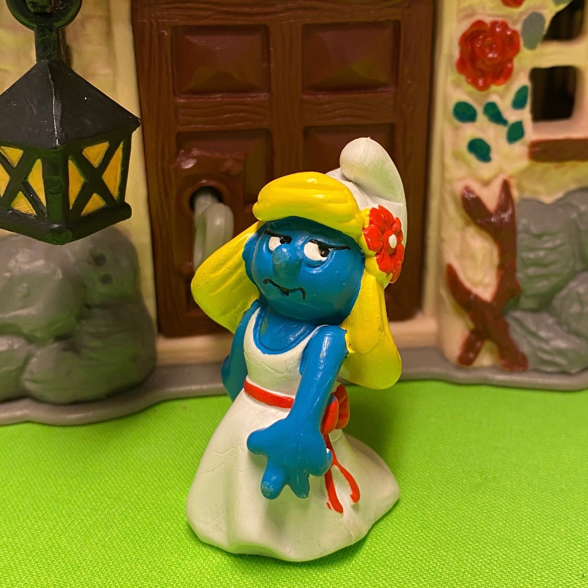 Riktigt ovanlig smurfan i aftonklänning, W.Germ.. | Köp på Tradera ...