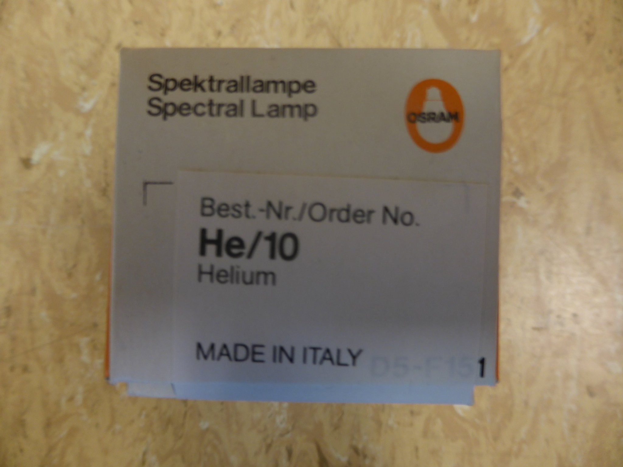 Spektrallampe He/10 helium NY | Köp på Tradera (711837478)