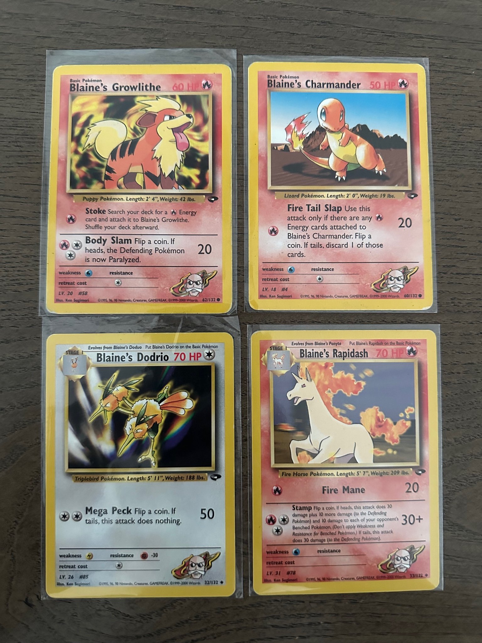 Blaine Growlithe Charmander Dodrio Rapidash Pok.. | Köp på Tradera ...