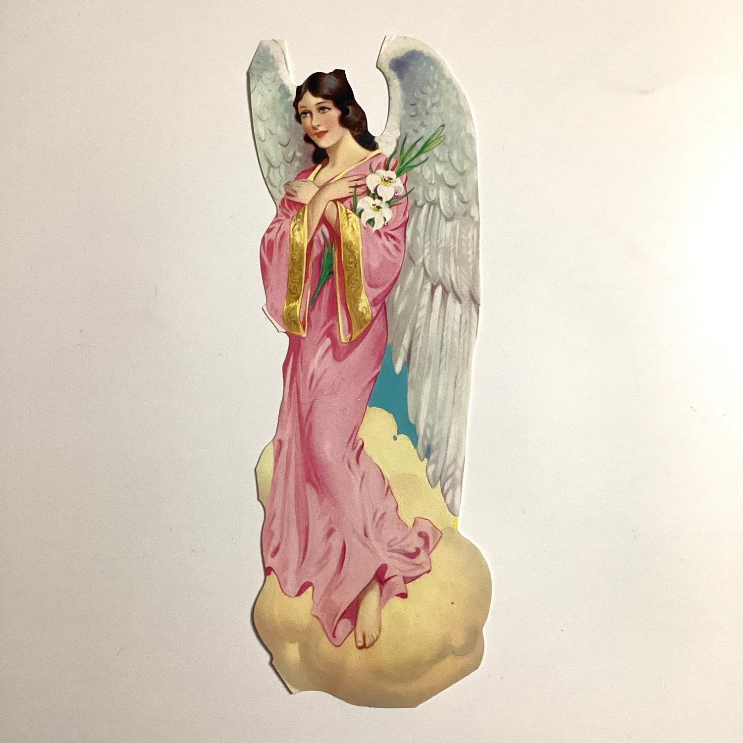 Vintage Mlp Vacker rosa Julängel Ängel julmärke.. | Köp på Tradera ...