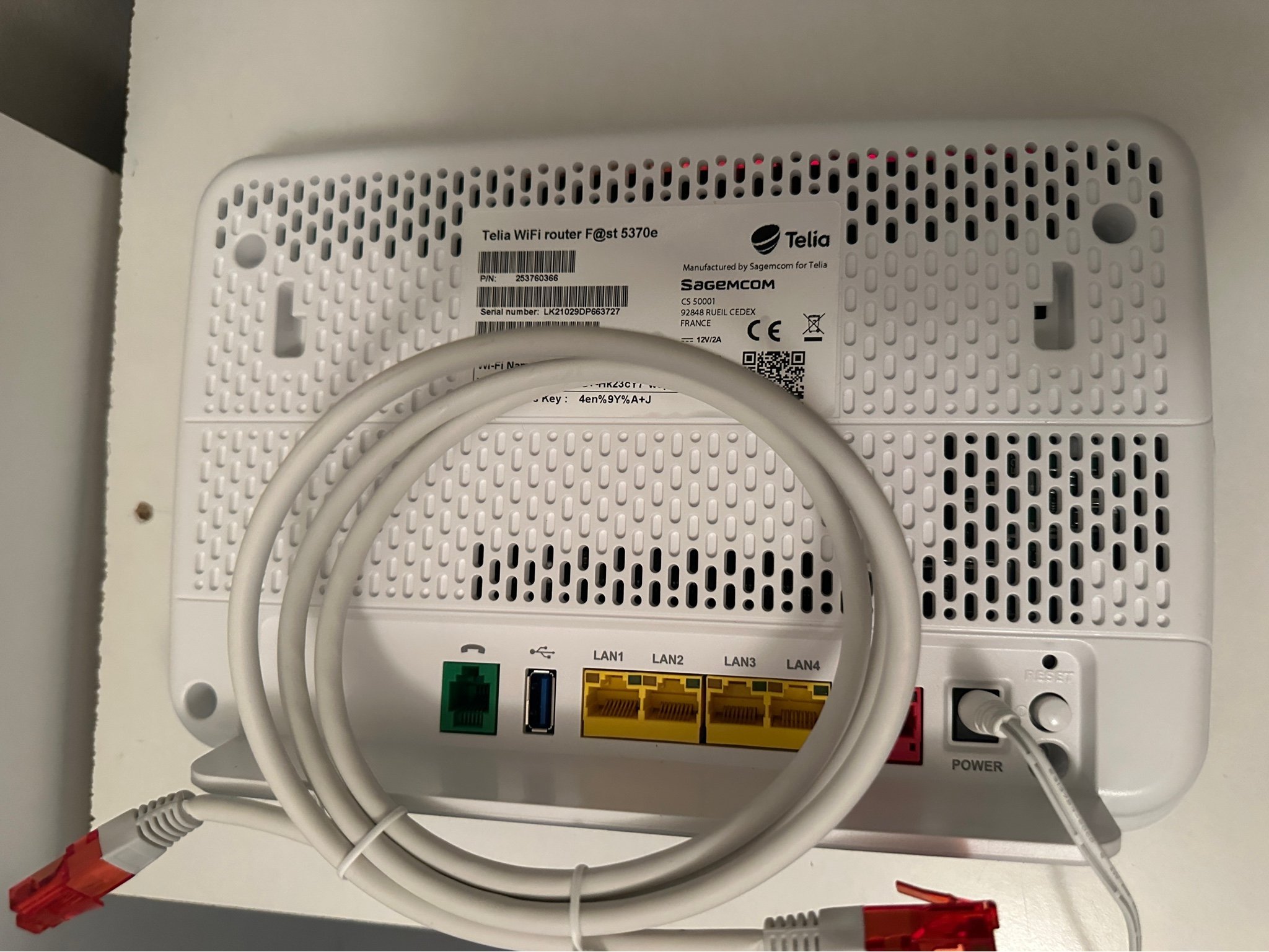Telia/Sagecom Wifi-router F@st 5370e för fiber/.. | Köp på Tradera ...