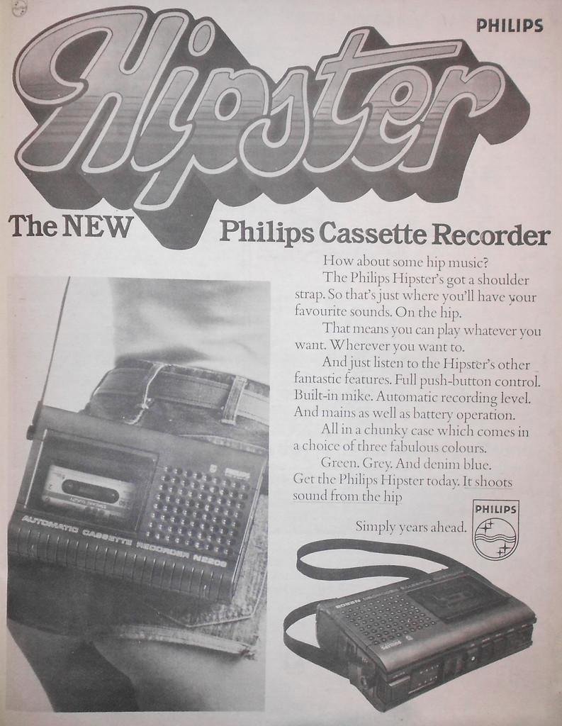 HIPSTER - PHILIPS NEW CASSETTE RECORDER, STOR T.. | Köp på Tradera ...
