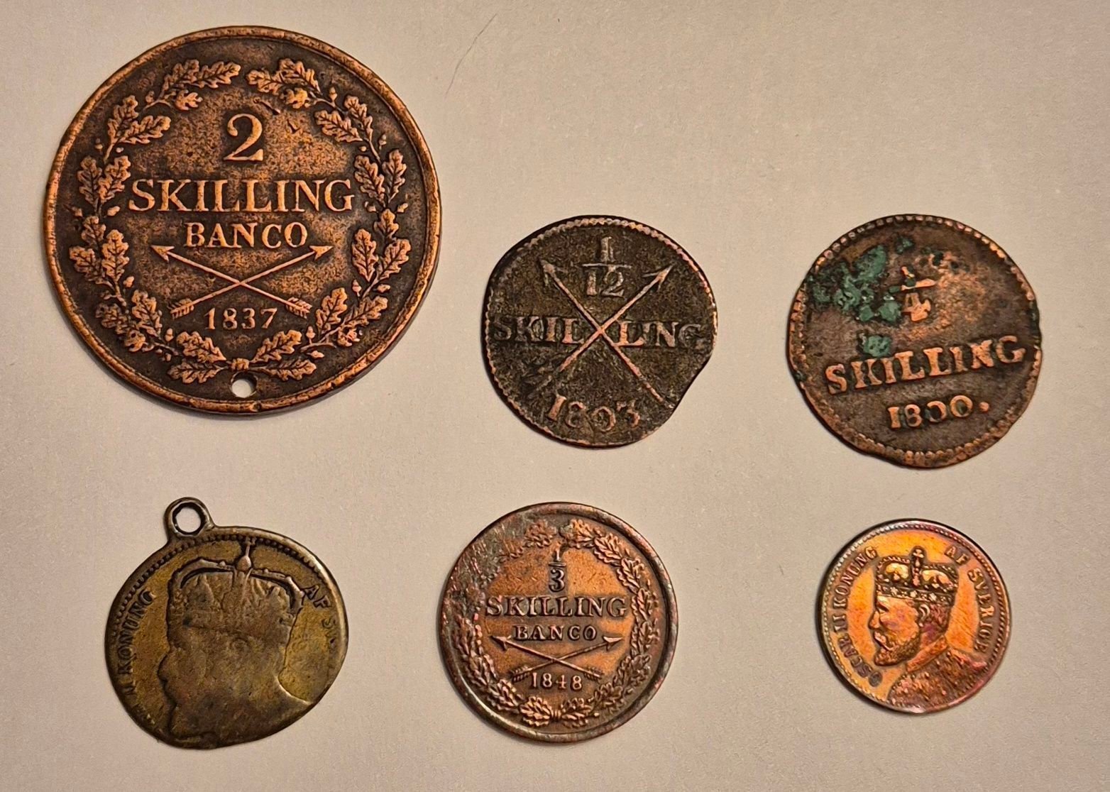 Svenska skilling och 2 okända svenska ( för mig ) | Köp på Tradera ...