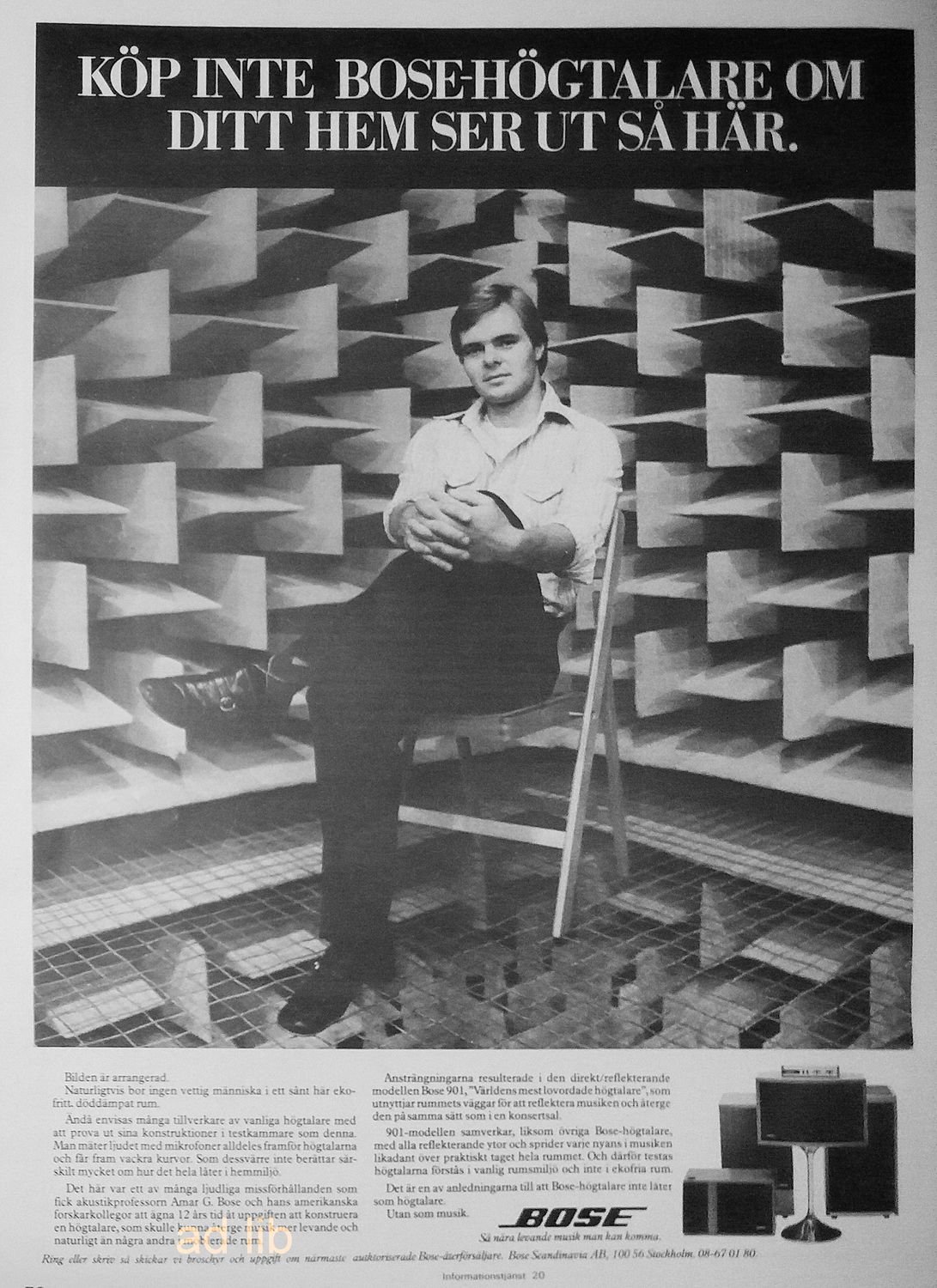 BOSE - 901 HÖGTALARE HI-FI REKLAM TIDNINGSANNON.. | Köp på Tradera ...