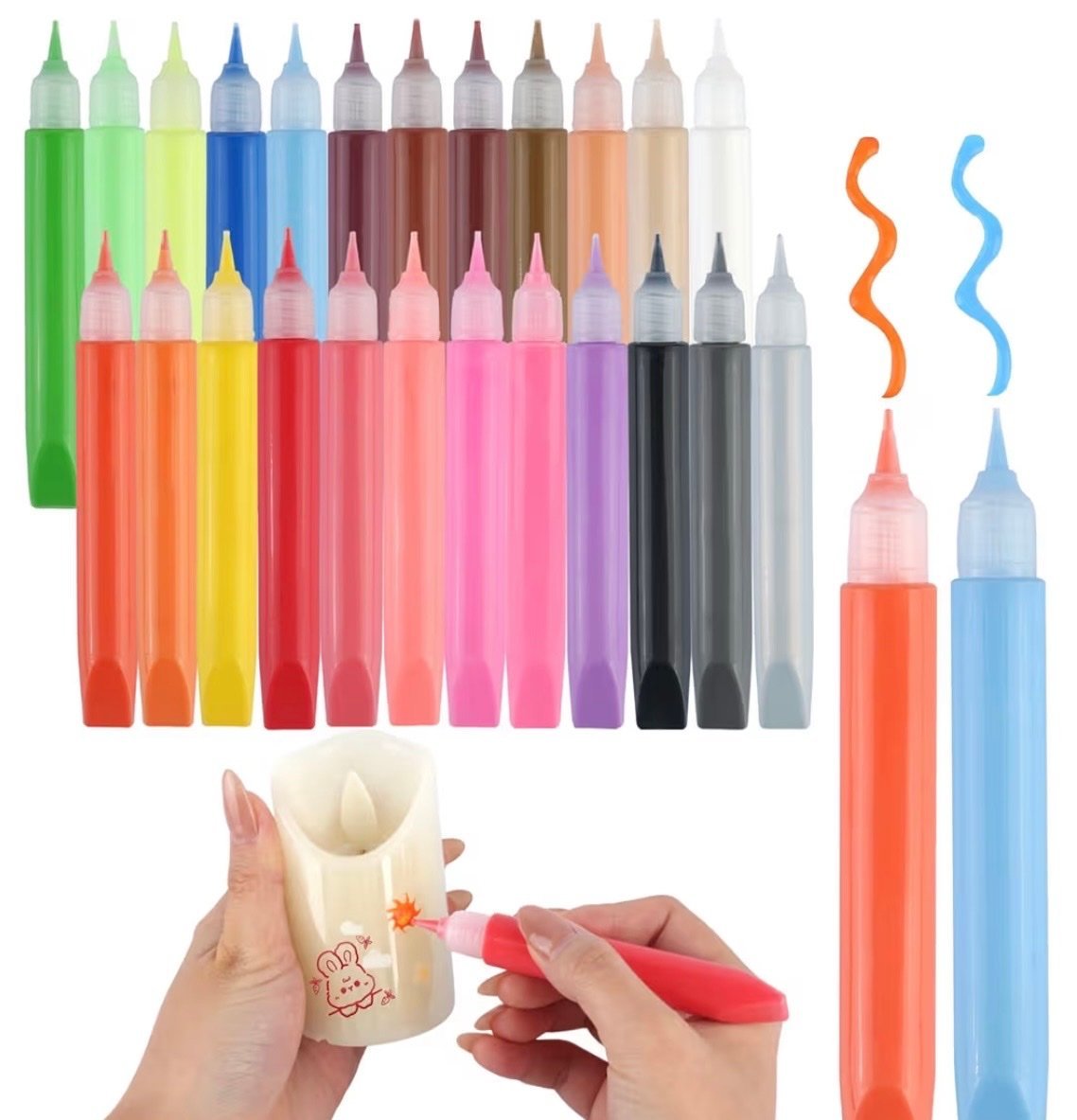 24 Colors Wax Pens for Candles, 12mlx24st | Köp på Tradera (698777144)