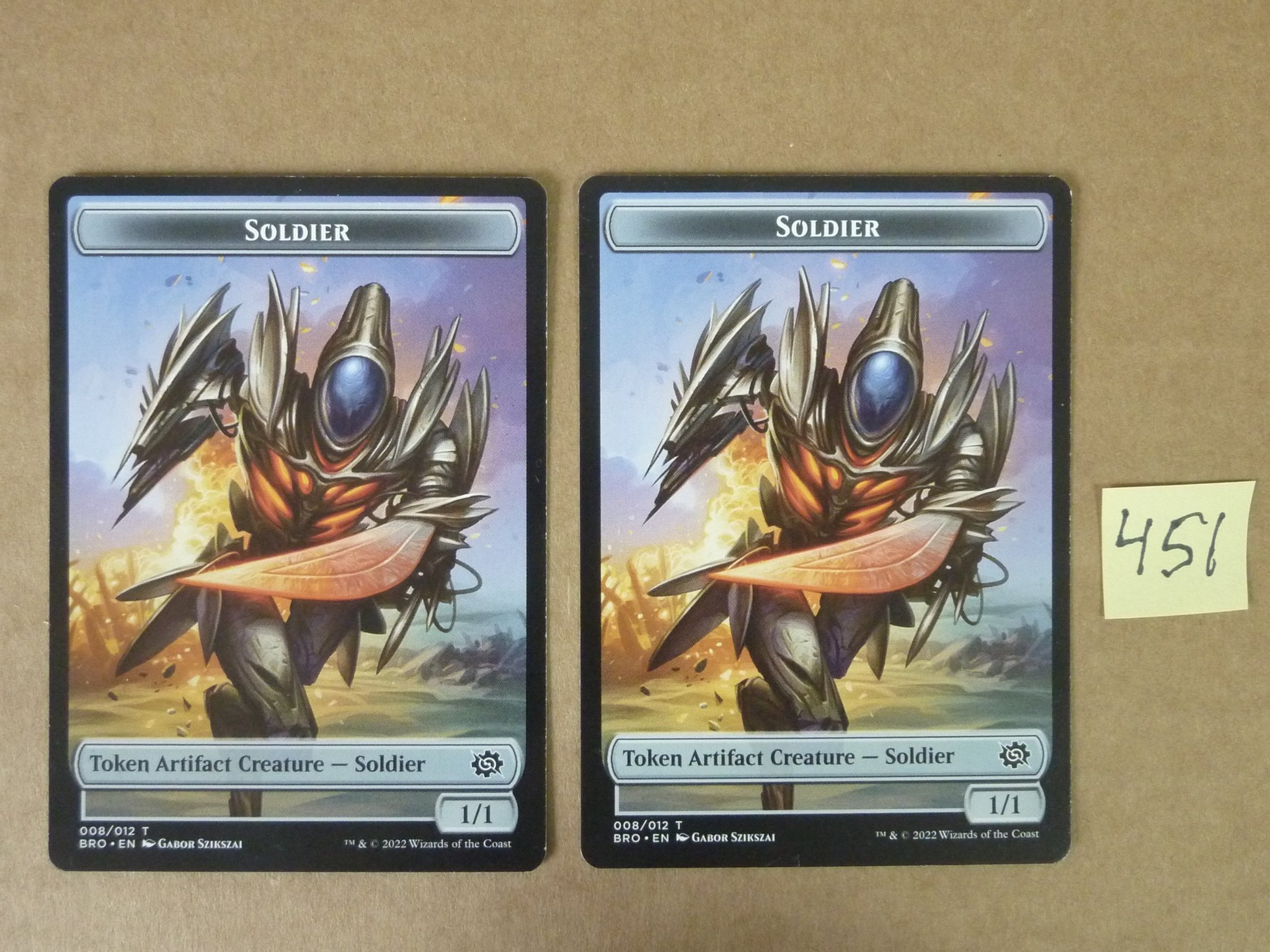 MTG - Soldier Token (foil) tryck på baksidan | Köp på Tradera (691207334)