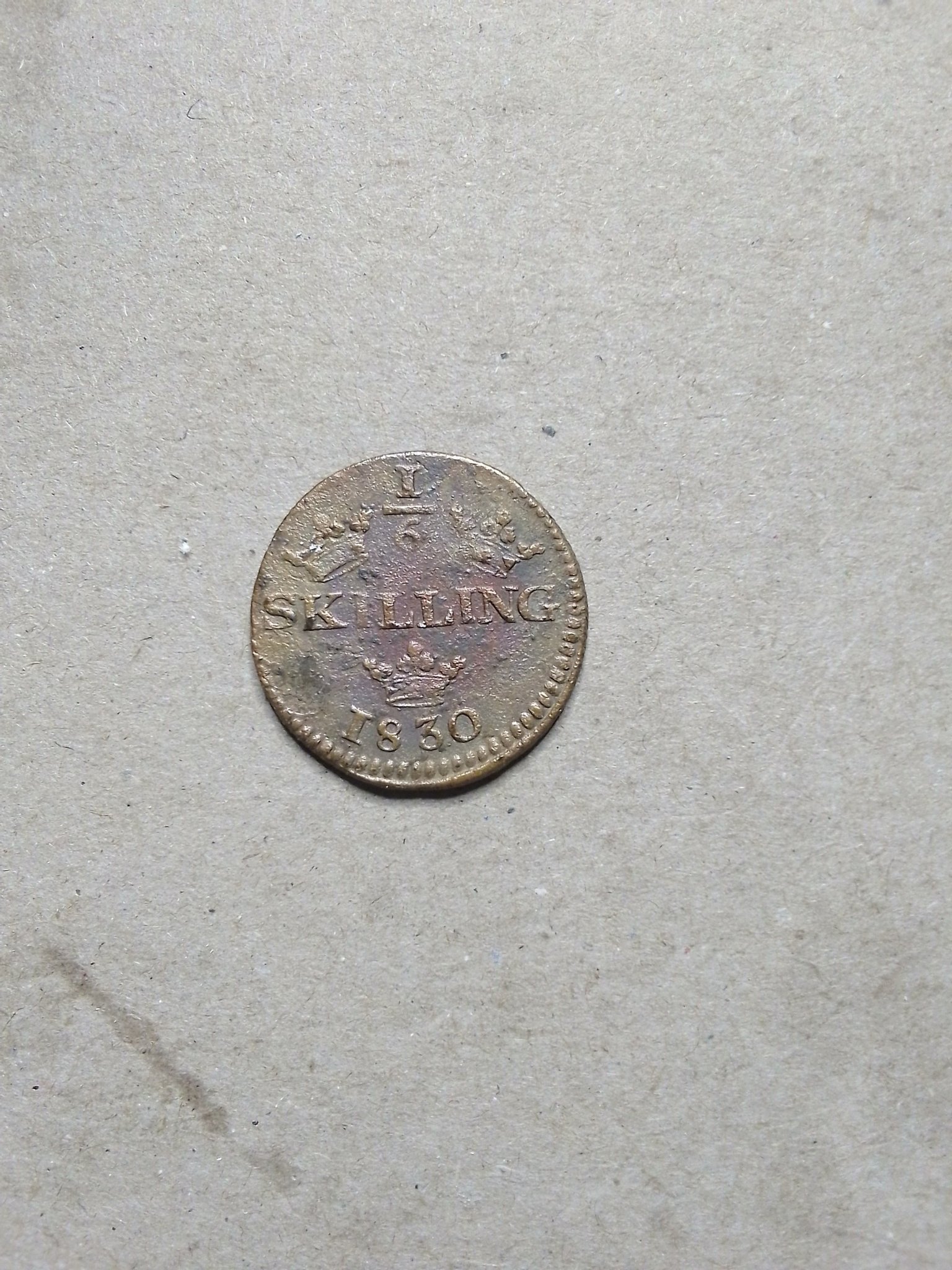 1/6 Skilling - 1830,den svåra med foikets . | Köp på Tradera (699089231)