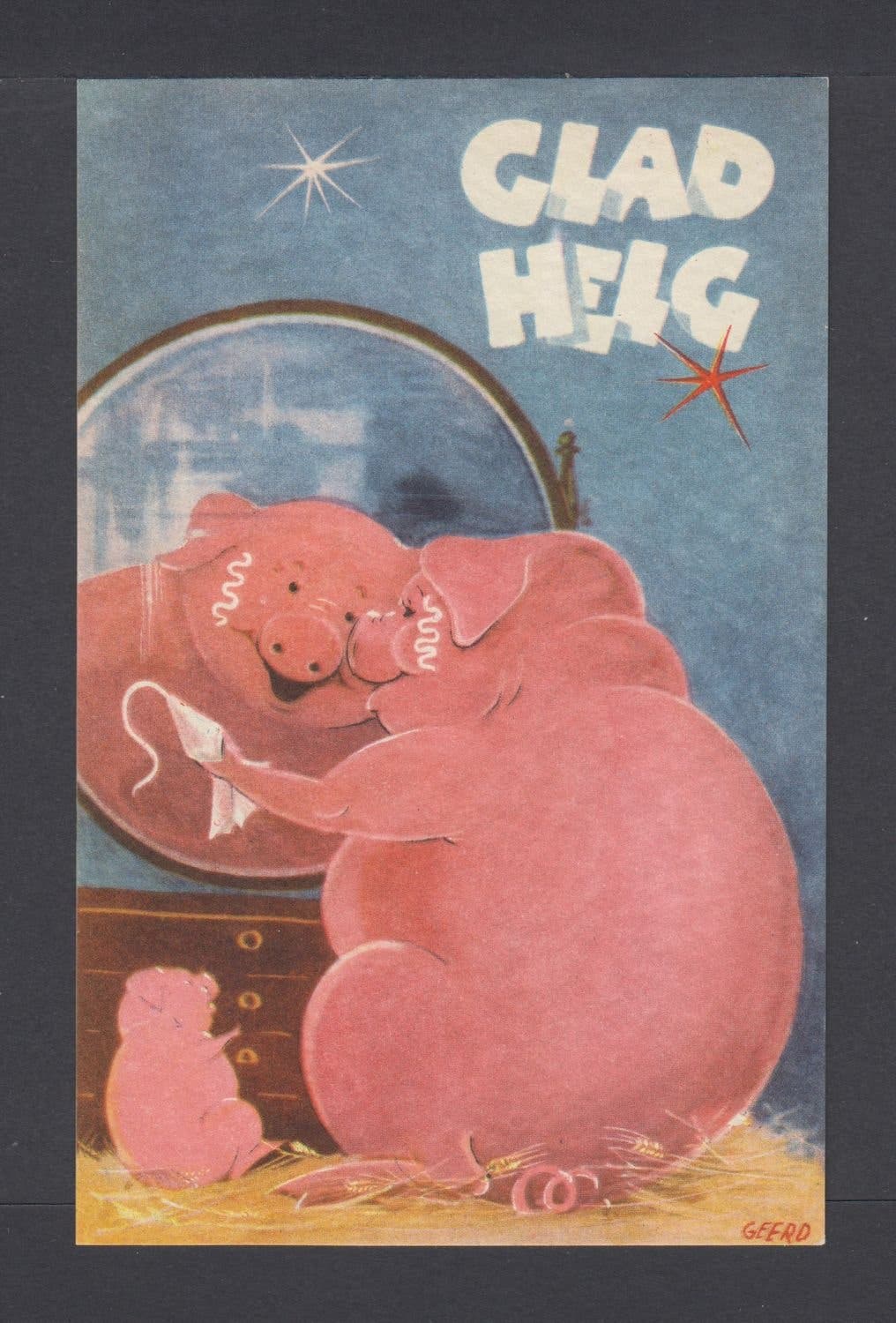 Geerd. Tecknat troll motiv. Äldre kort från tid.. | Köp på Tradera ...