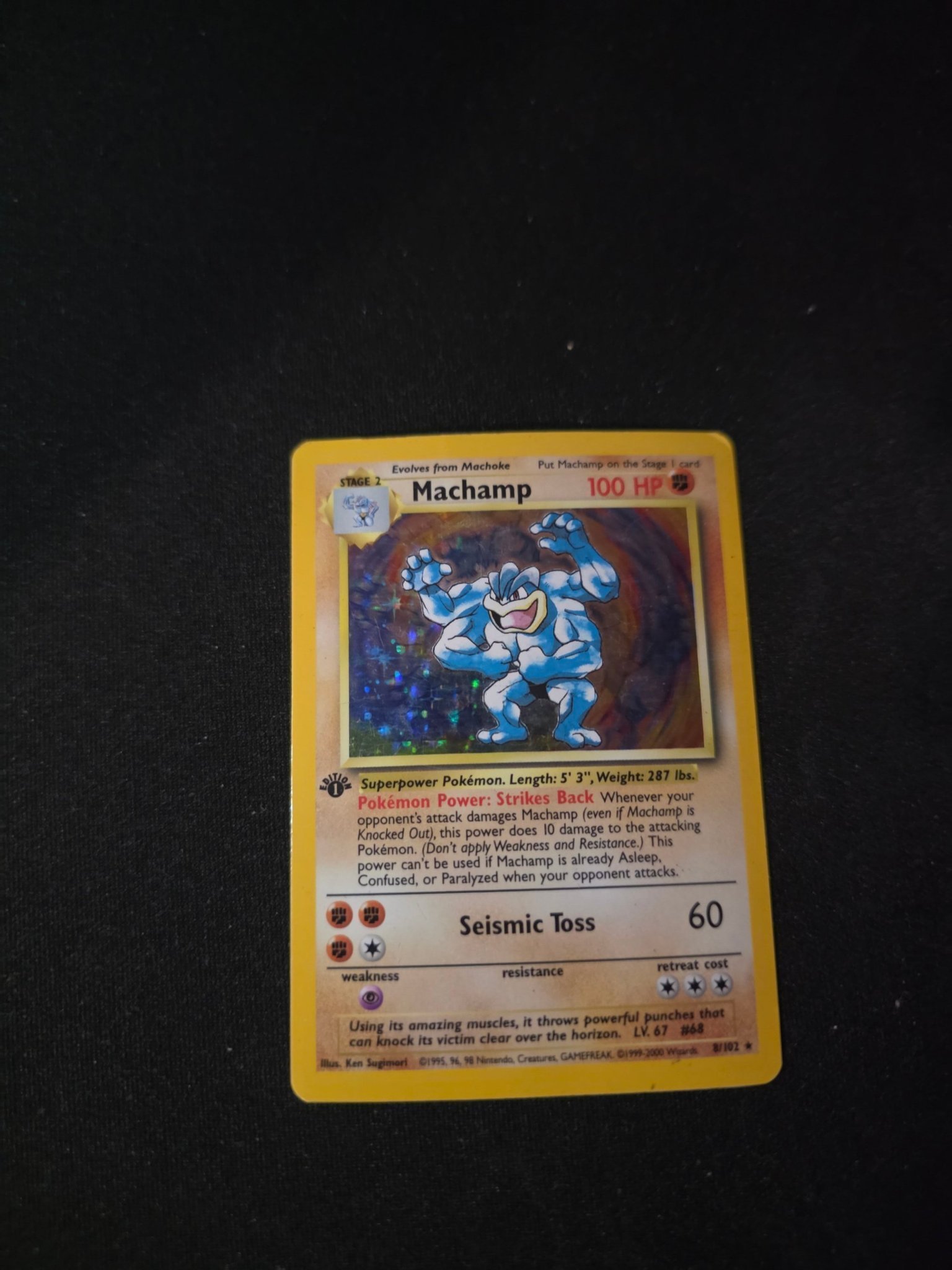 Rare 4th Print Machamp 8/102 Base set (1999-2000) | Köp på Tradera ...