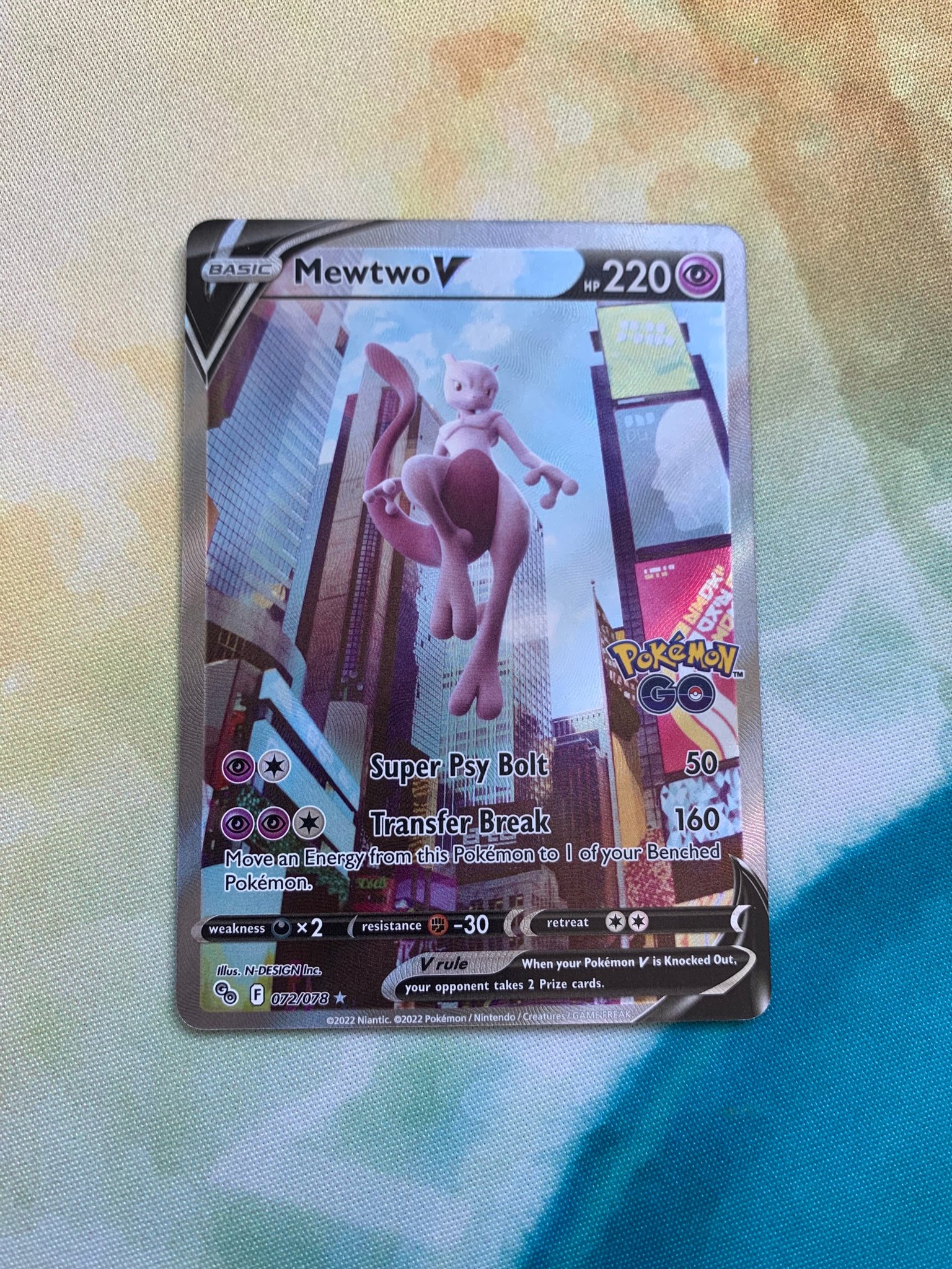 Mewtwo V Full Alt Art Pokemon GO 072/078 Pokemo.. | Köp på Tradera ...