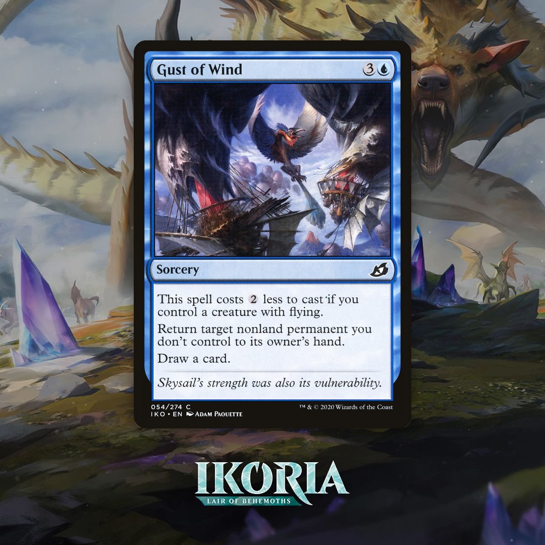 Gust of Wind, #54 (IKO), Blue, Sorcery, MTG | Köp på Tradera (711726484)