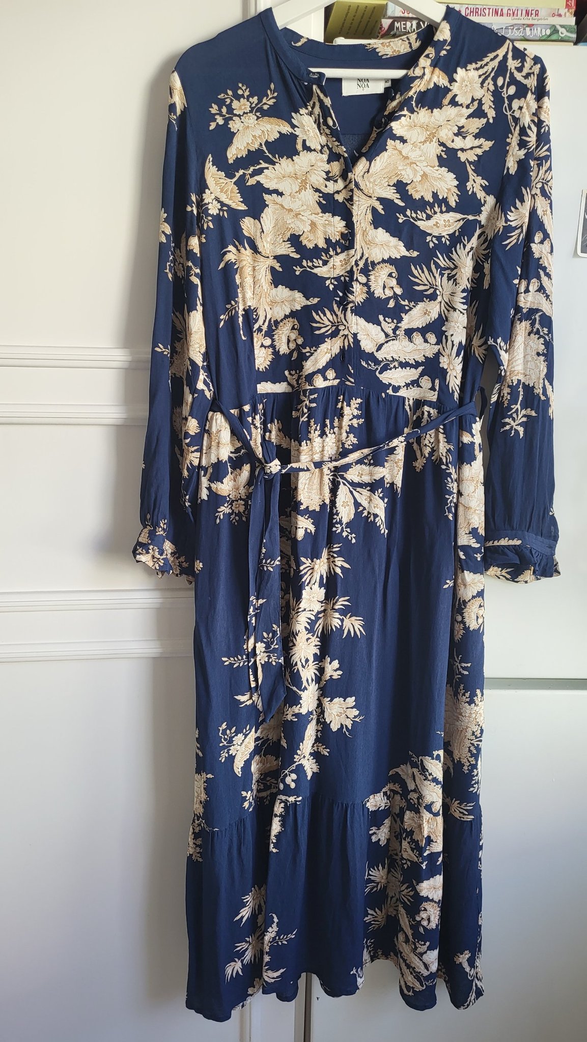 Noa Noa, Philippa klänning, strl. 40, blå/beige. | Köp på Tradera ...