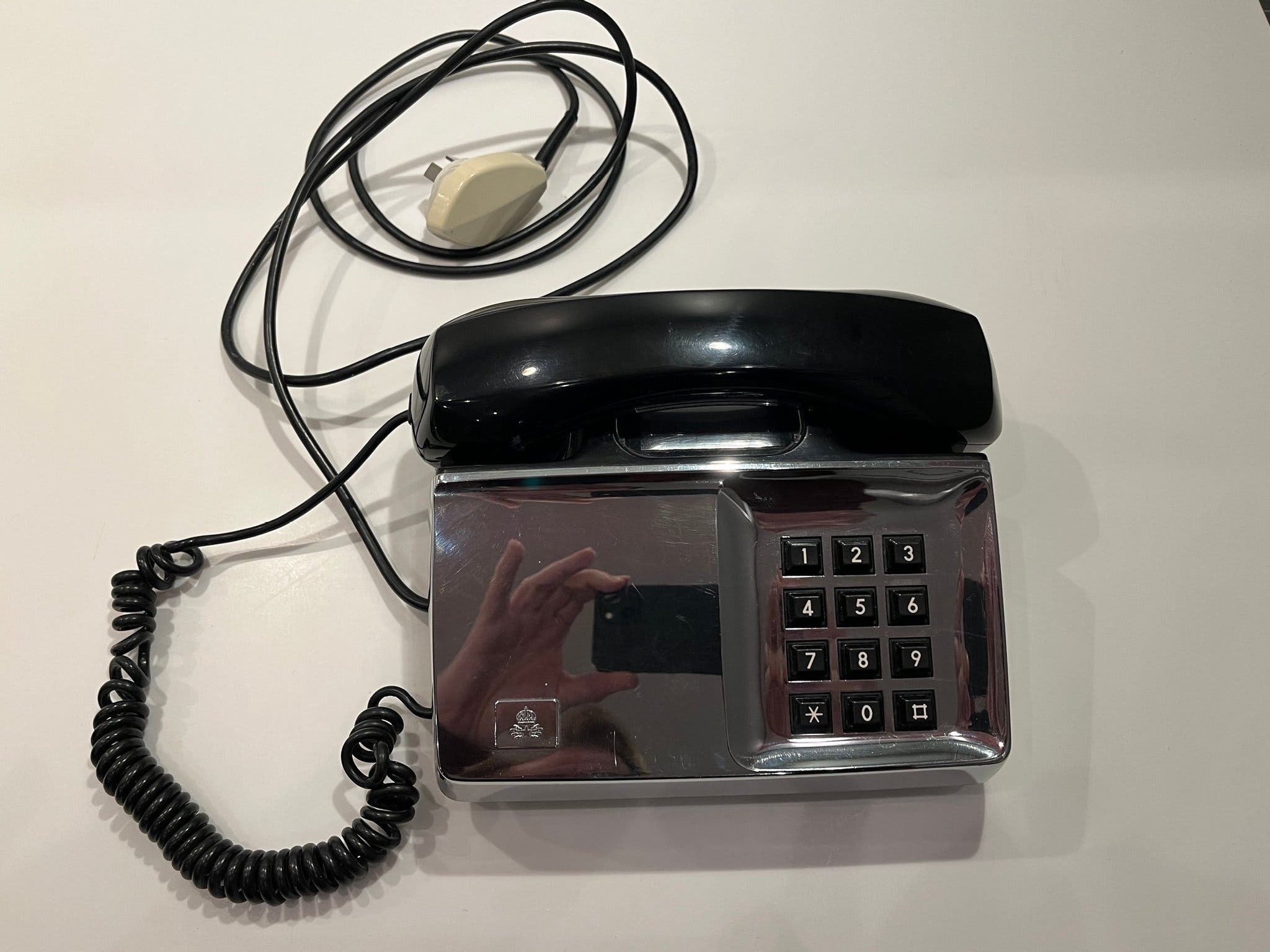Retrotelefon i krom Televerket tidigt 80-tal. | Köp på Tradera (699093683)