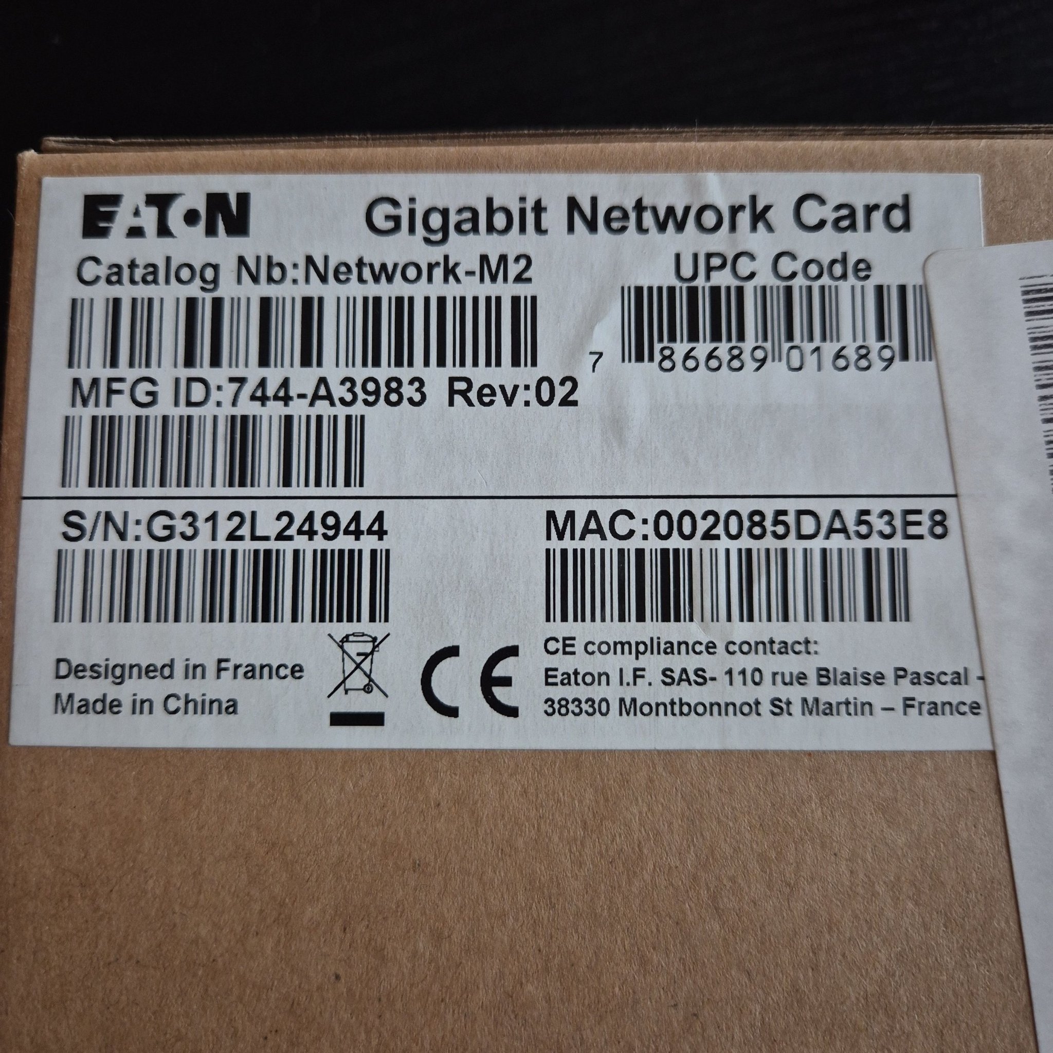 Eaton Gigabit Nätverkskort Network-M2 | Köp på Tradera (711055753)