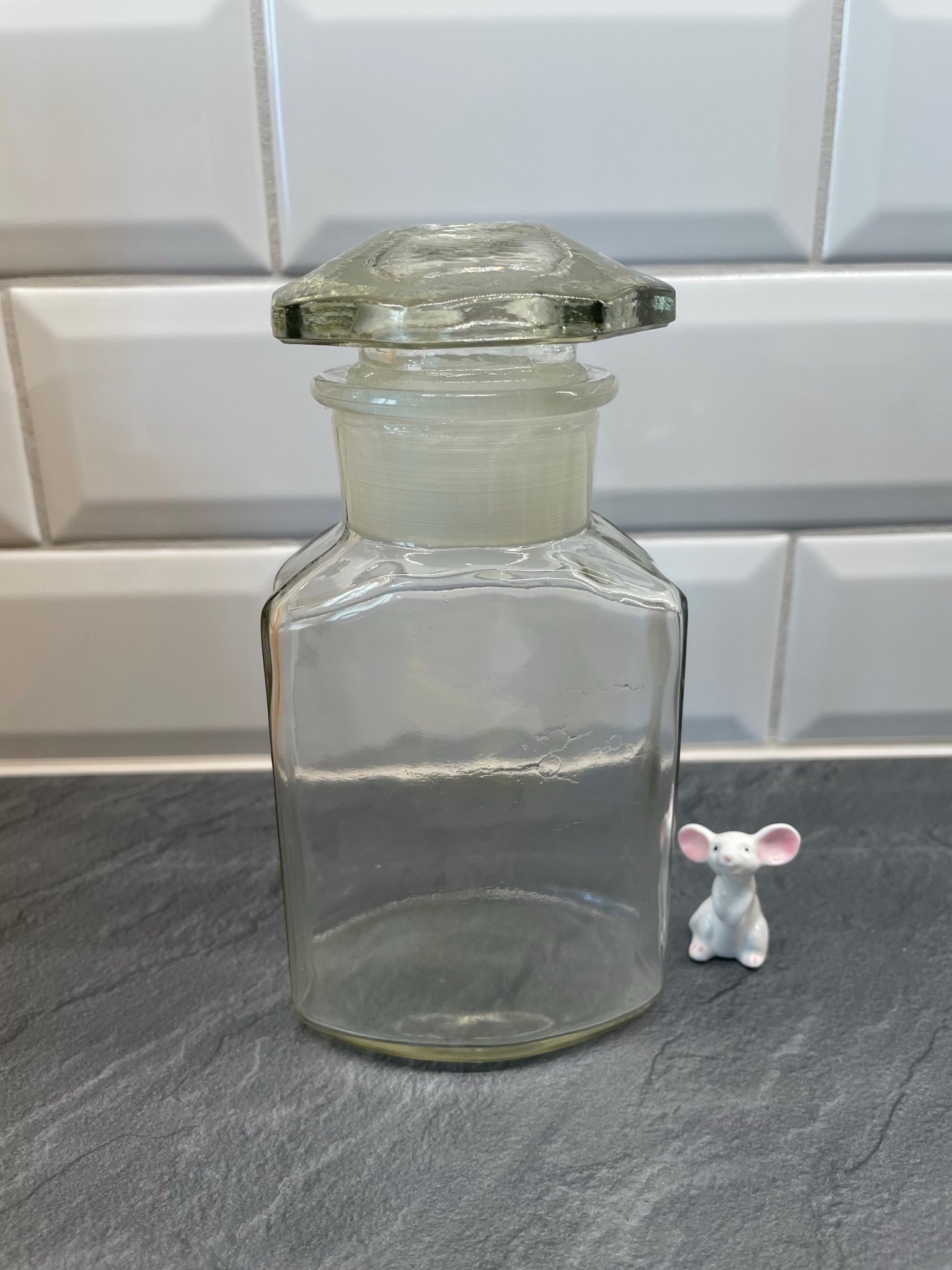 Vintage FLASKA, apoteksflaska, slipad hals och .. | Köp på Tradera ...