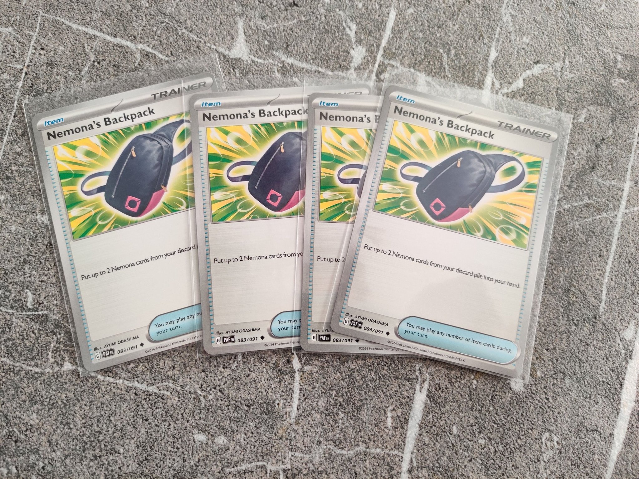 4-pack Nemona's Backpack 083/091 2024 Paldean F.. | Köp på Tradera ...