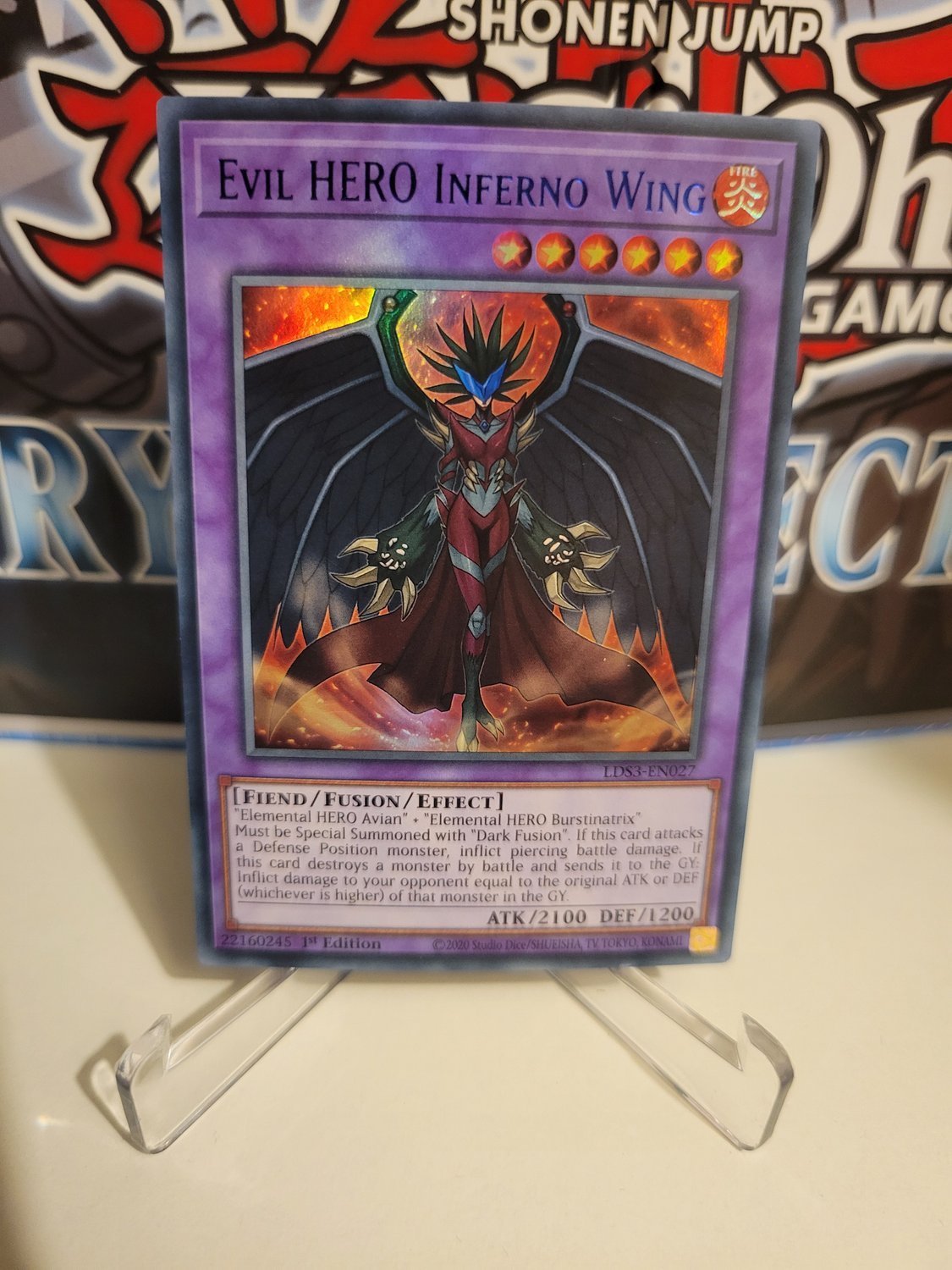 Yu-Gi-Oh Evil Hero Inferno Wing Ultra Rare Blue | Köp på Tradera ...