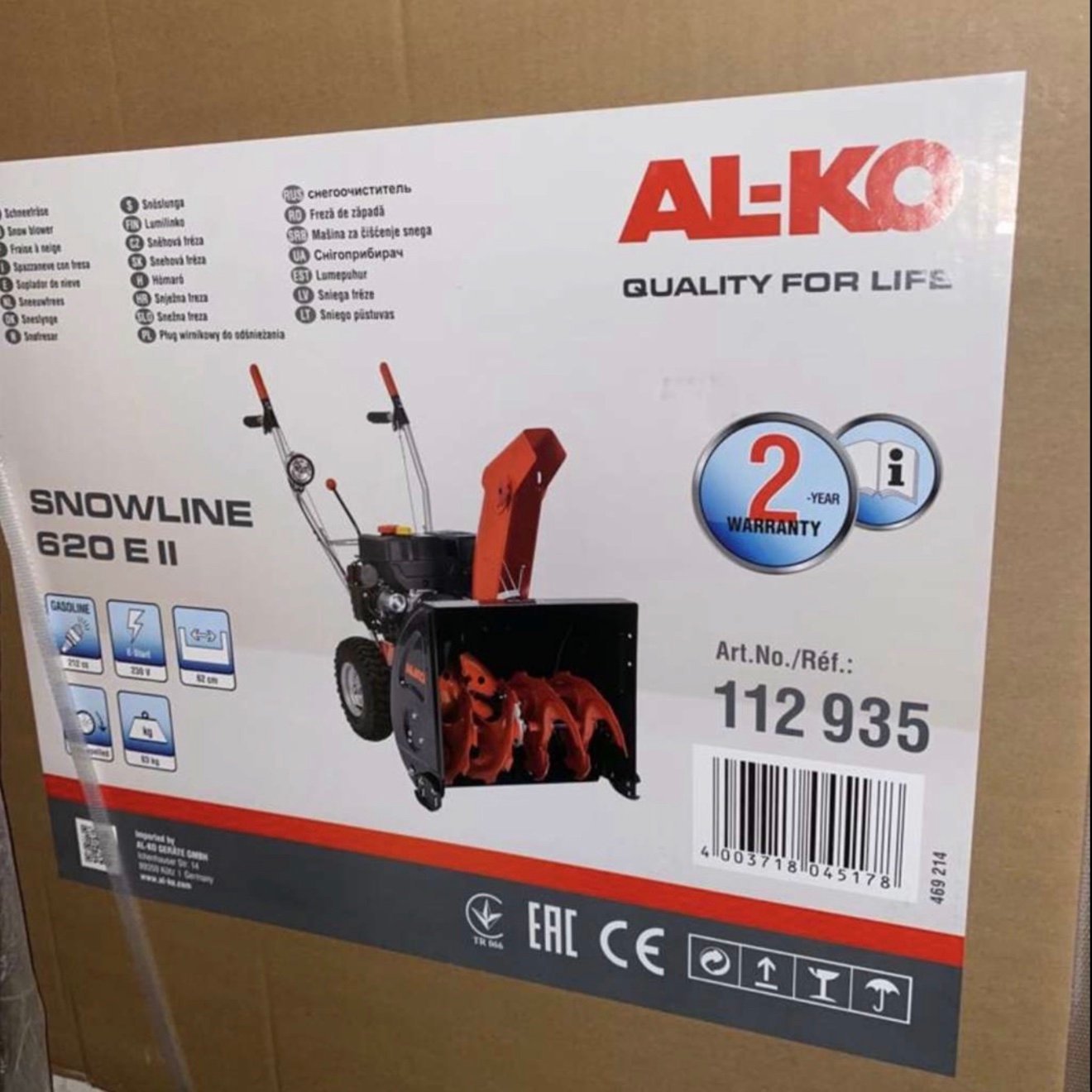 Se produkter som liknar AL-KO Snowline 620 E II Snösl.. på Tradera ...