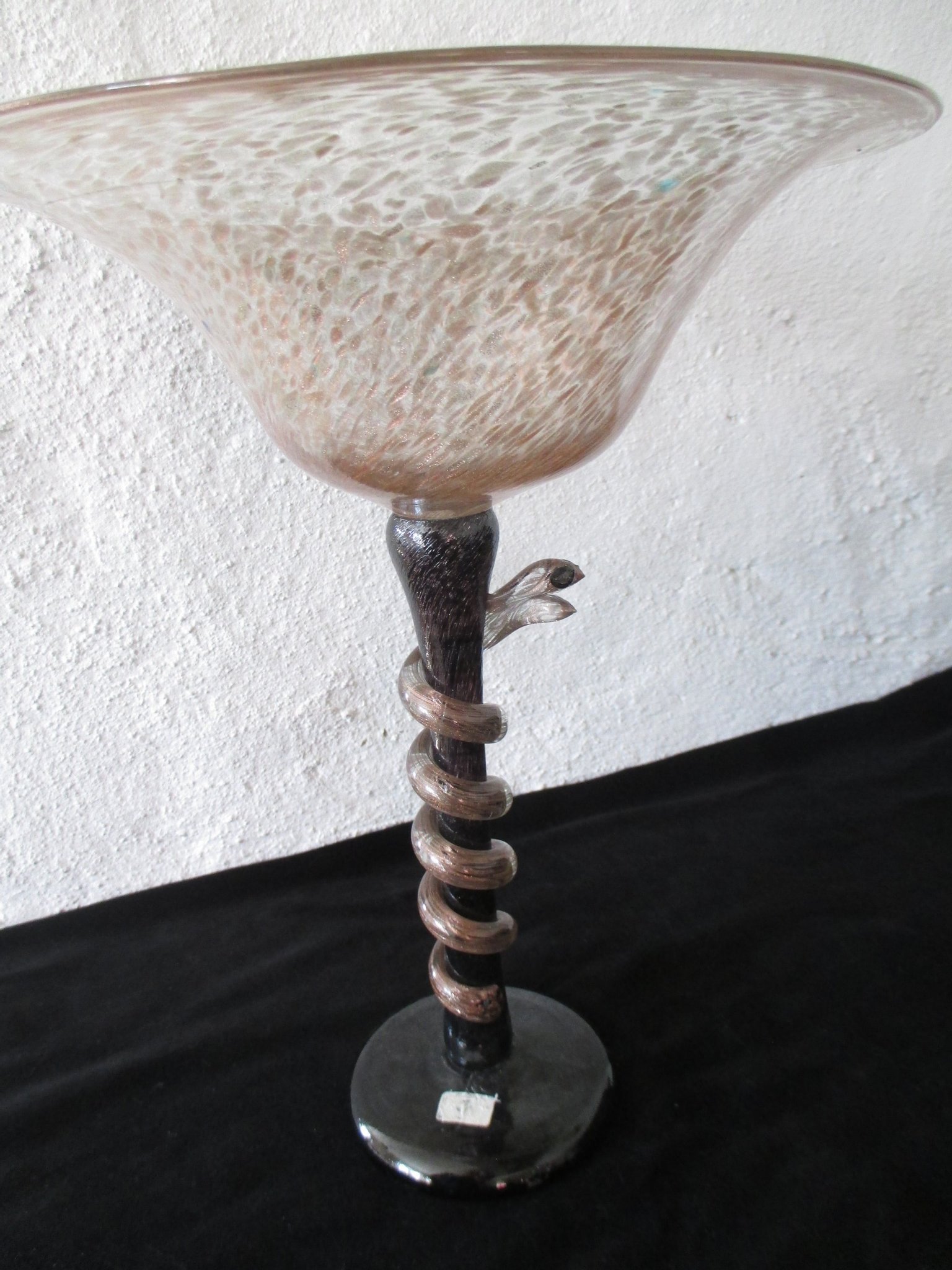 STOR Skål på Hög Fot, Orm, Svart, Brons, Glittr.. | Köp på Tradera ...