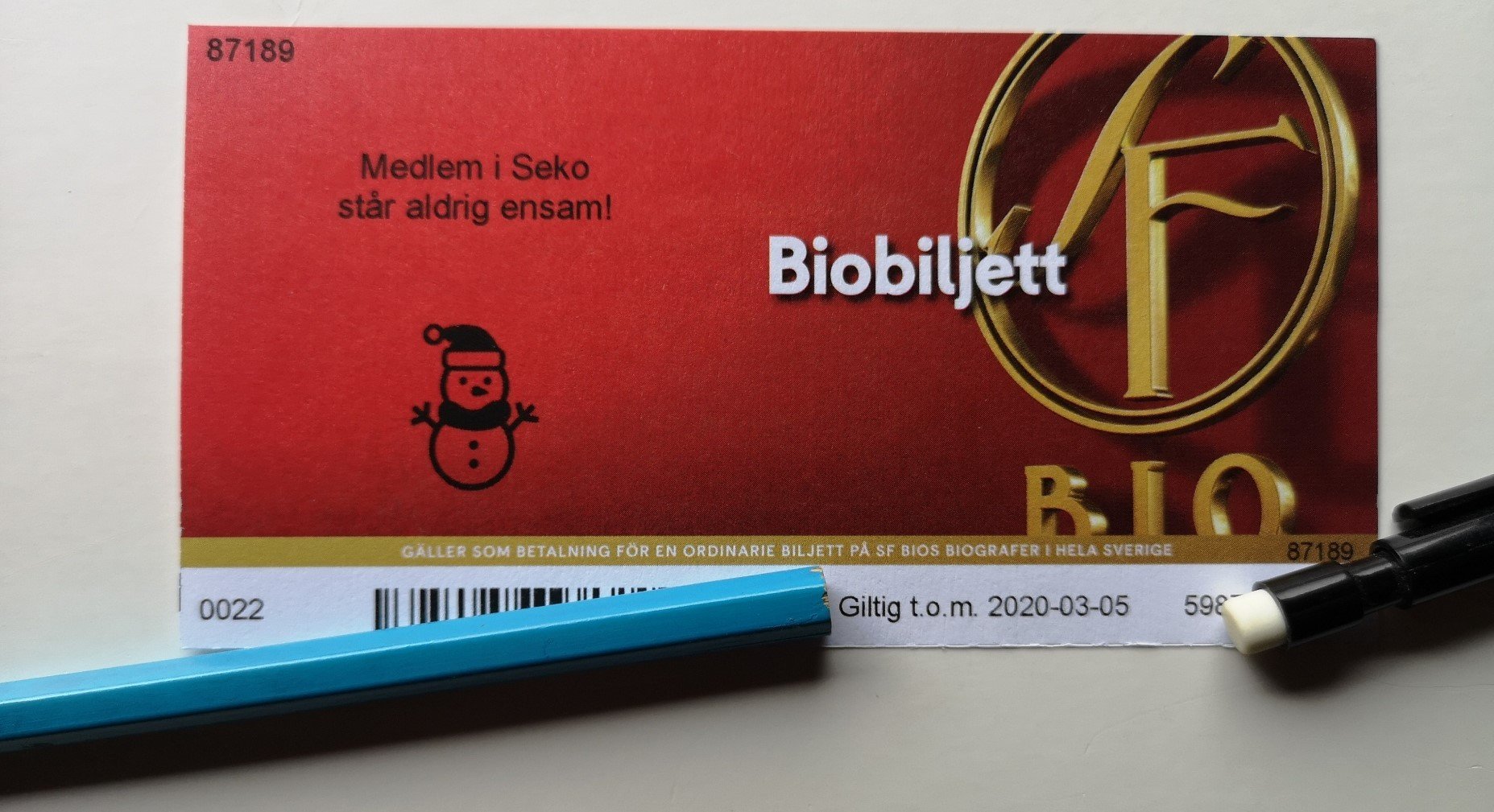 SF Bio / FILMSTADEN - BIOBILJETT gäller T.o.m.. (366818120) ᐈ Köp på ...