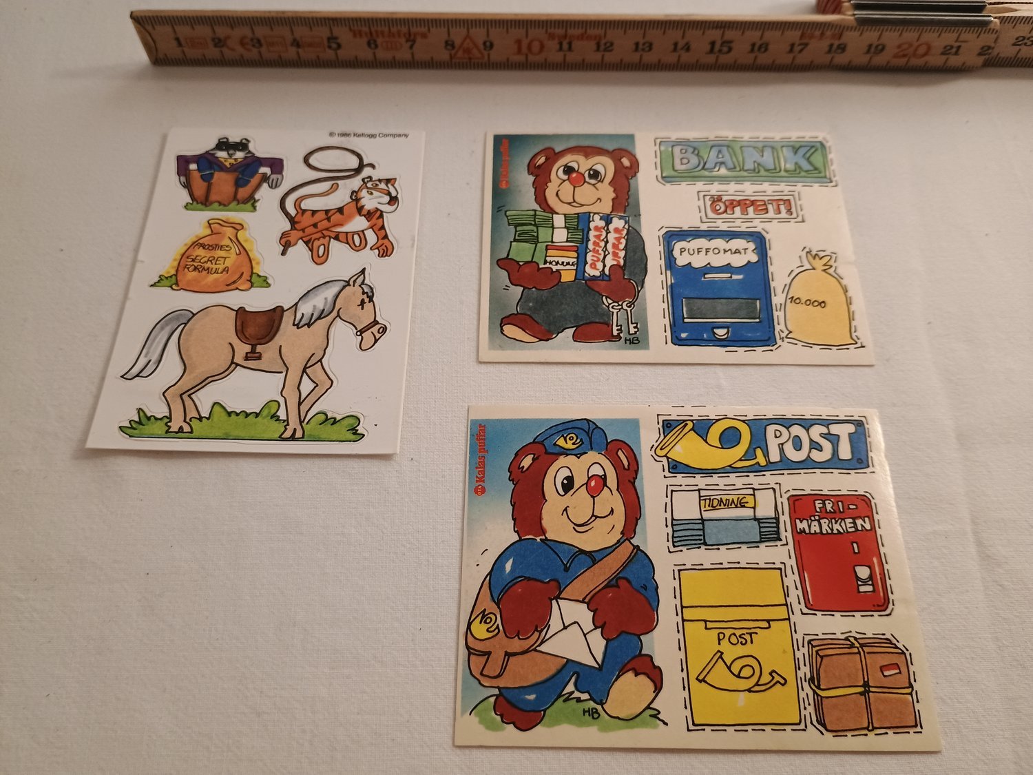3 st Klistermärken Kalaspuffar - 1980-tal | Köp på Tradera (675376760)