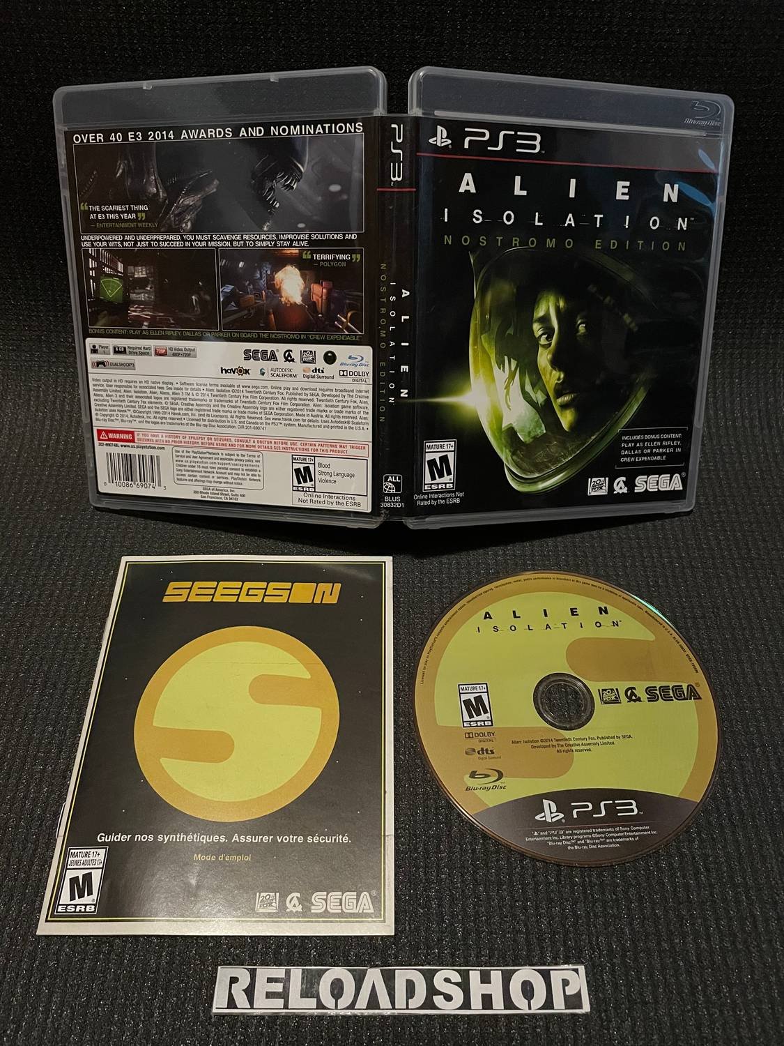 Alien Isolation - US PS3 - CiB | Köp från RELOAD_SHOP på Tradera ...
