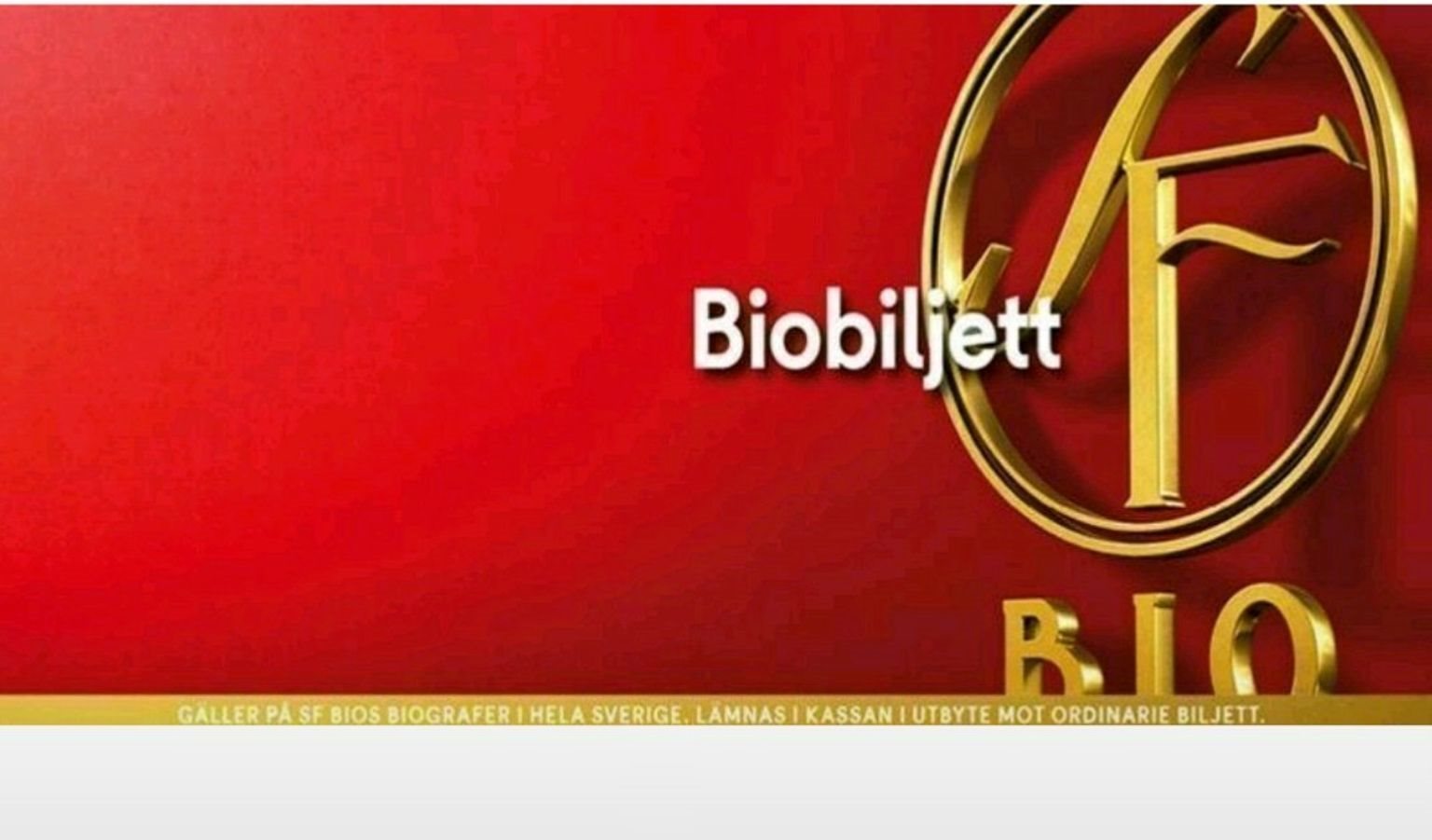 SF Biobiljett (337389971) ᐈ Köp på Tradera